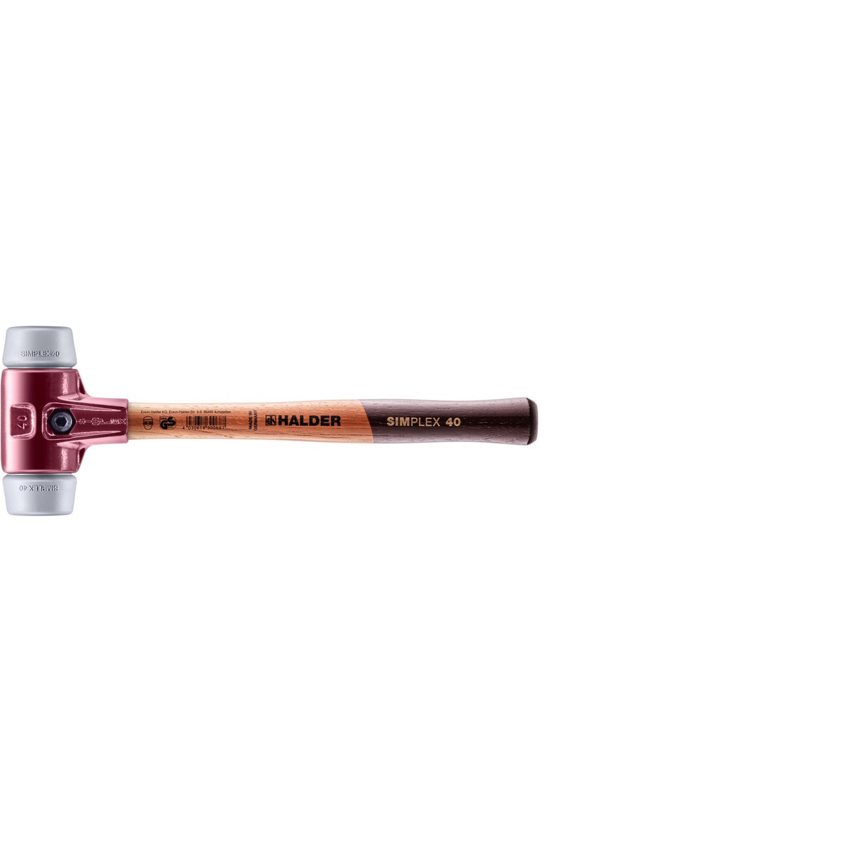 Halder 3003.040 Simplex Mallet with Grey Rubber Inserts, Non-Marring, – Haus of Tools