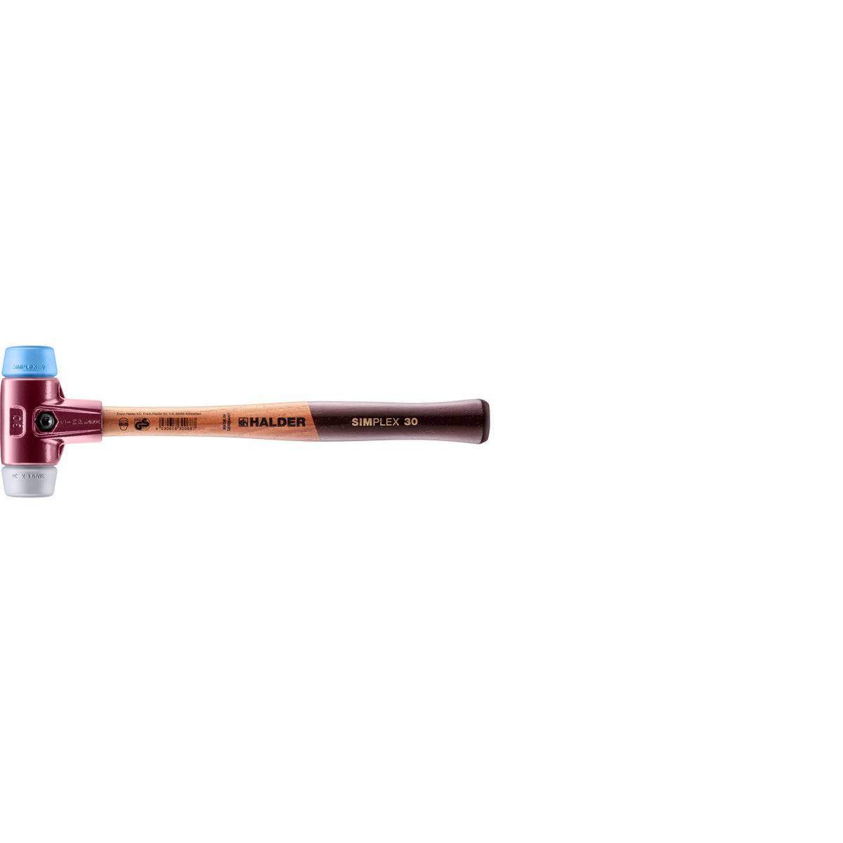 Halder 3013.030 Simplex Mallet with Soft Blue Rubber and Grey Rubber I – Haus of Tools