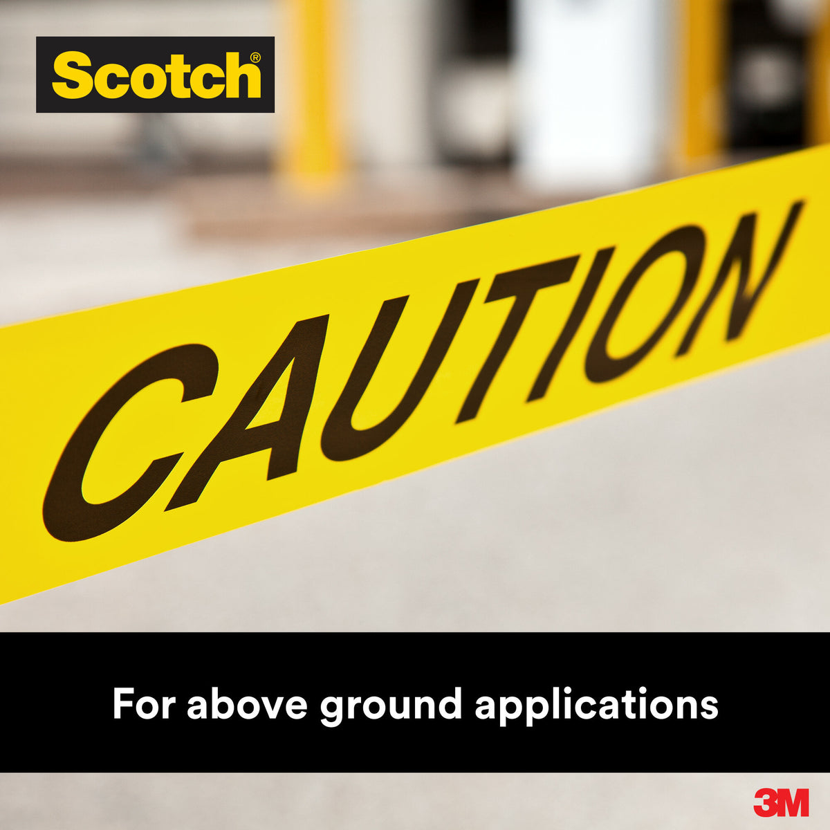 Scotch® Barricade Tape 301, CAUTION, 3 in x 300 ft, Yellow – Haus of Tools