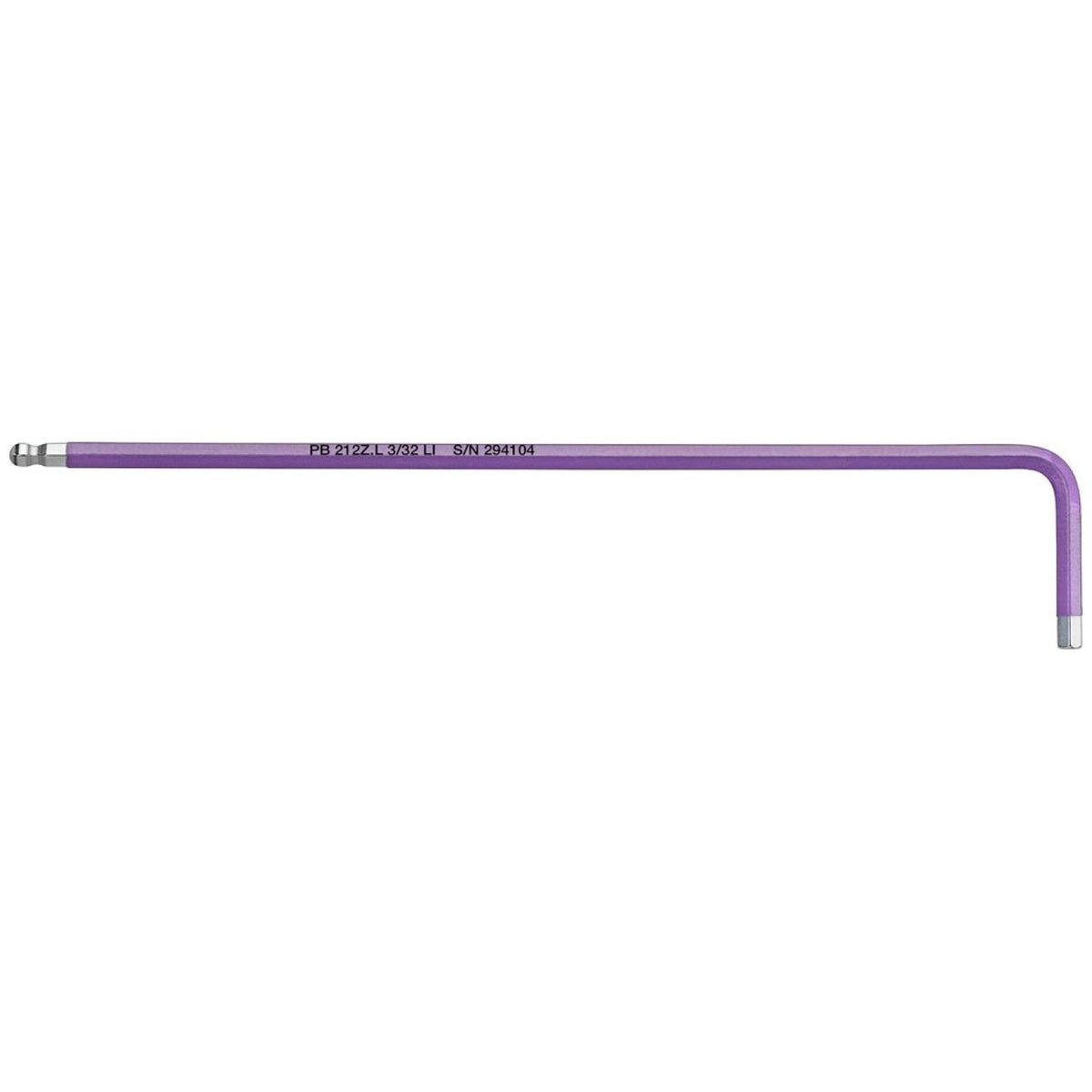 PB Swiss Tools PB 212Z.L 3/32 LI RainBow key L-wrenches, long, with ba ... PB Swiss Tools PB 212Z.L 3/32 LI RainBow key L-wrenches, long, with ba ...