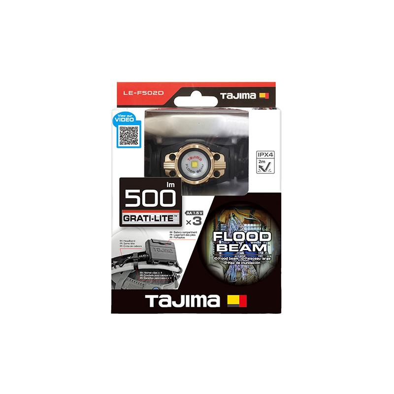Tajima LE-F502D GRATI-LITE, flood beam headlamp, 500 lm, separate batt – Haus of Tools