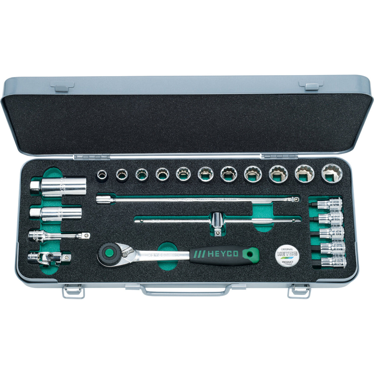 Heyco 00044301083 Socket Set, 3/8", 23 pcs – Haus of Tools