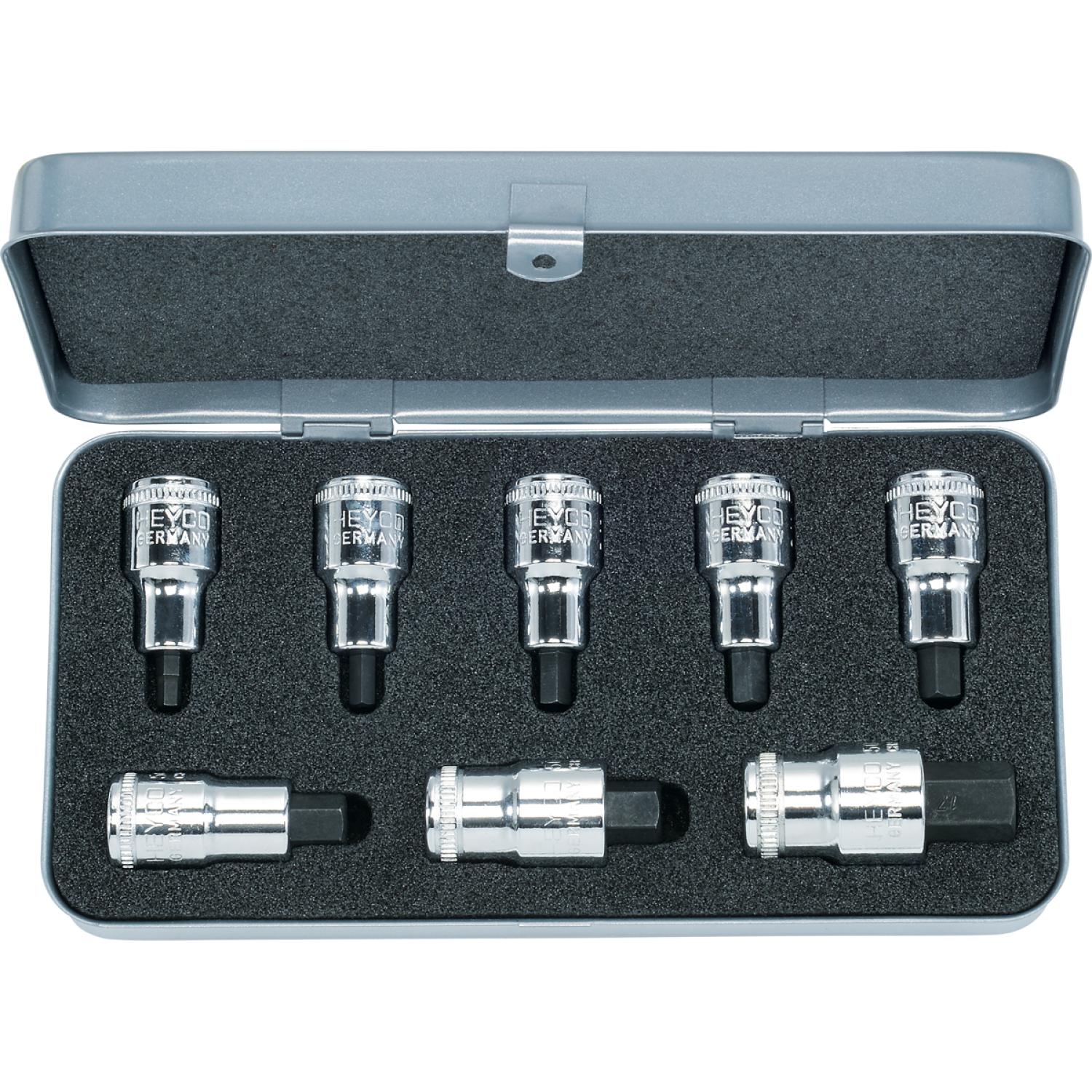 Heyco 00050580083 Sets with Screwdriver Sockets, 8 pcs., 1/2" Drive ...