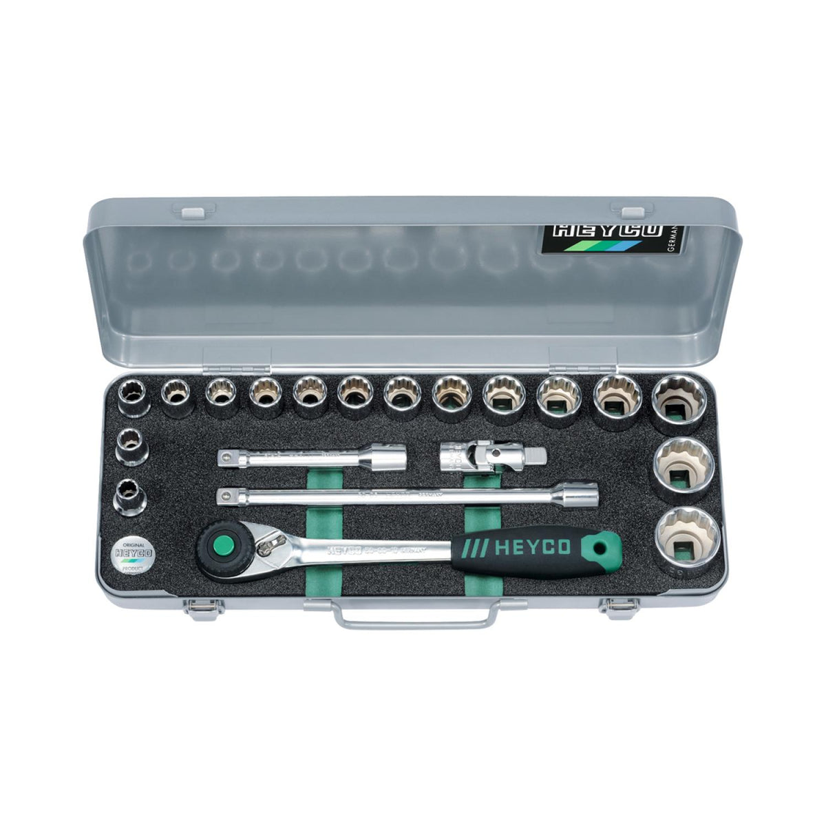 Heyco 00076001083 Socket Set, 76-0010-M 20 pieces., 1/2" – Haus of Tools