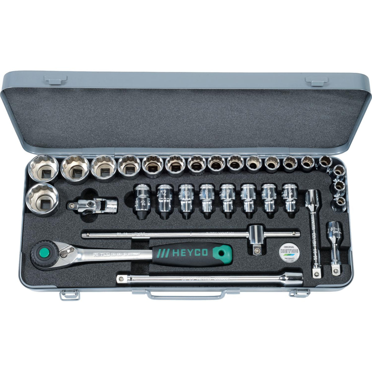 Heyco 00079301083 Metric Socket Set, 1/2 Inch, 32 pcs – Haus of Tools