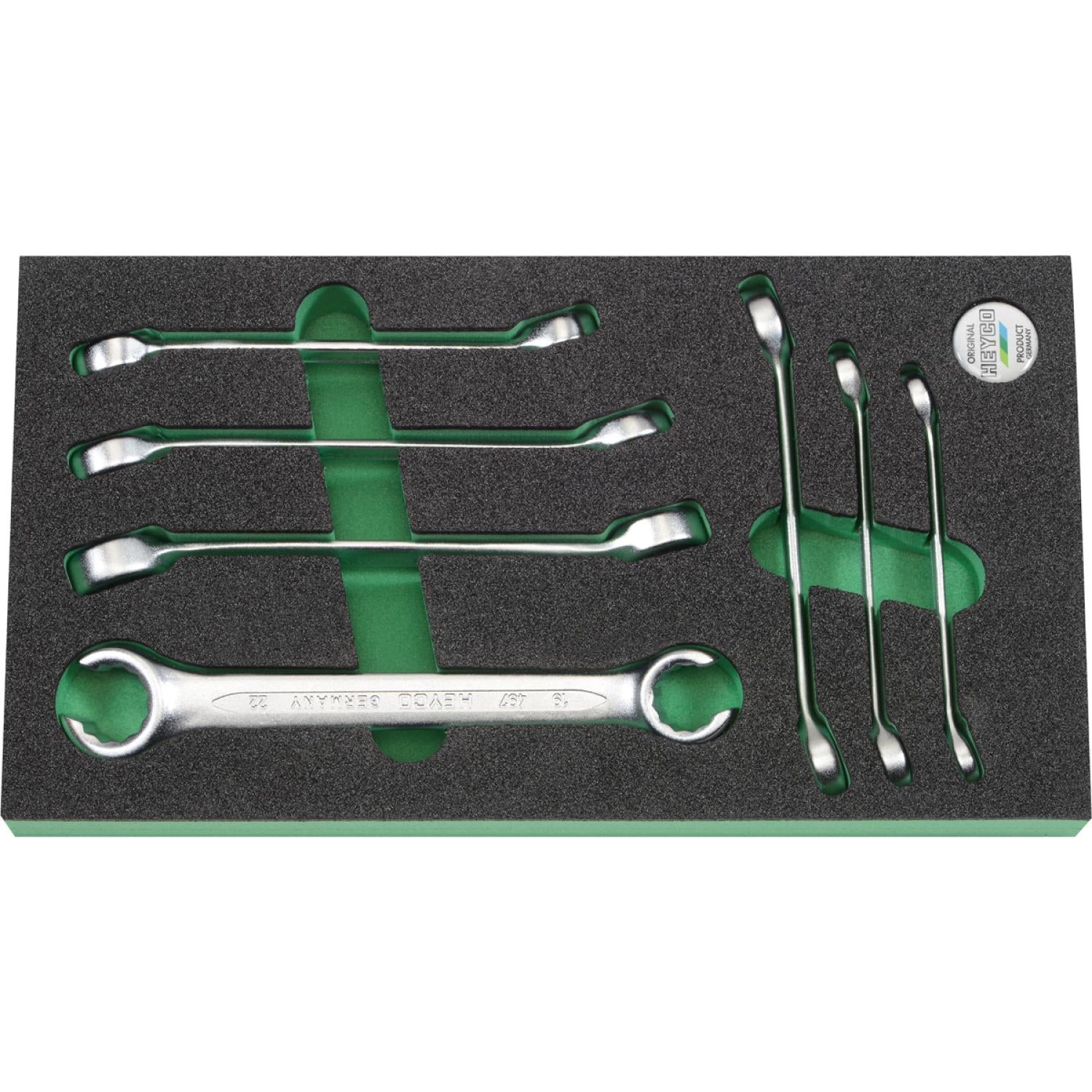 Heyco 00966000280 Flare Nut Open Double Ring Wrench Set, 7 Pc. – Haus ...