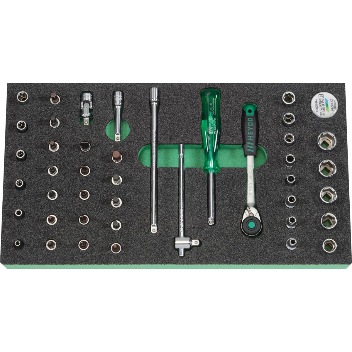 Heyco 00976001083 Ratchet and Socket Set, 1/4 Inch Drive, 42 Pieces ...