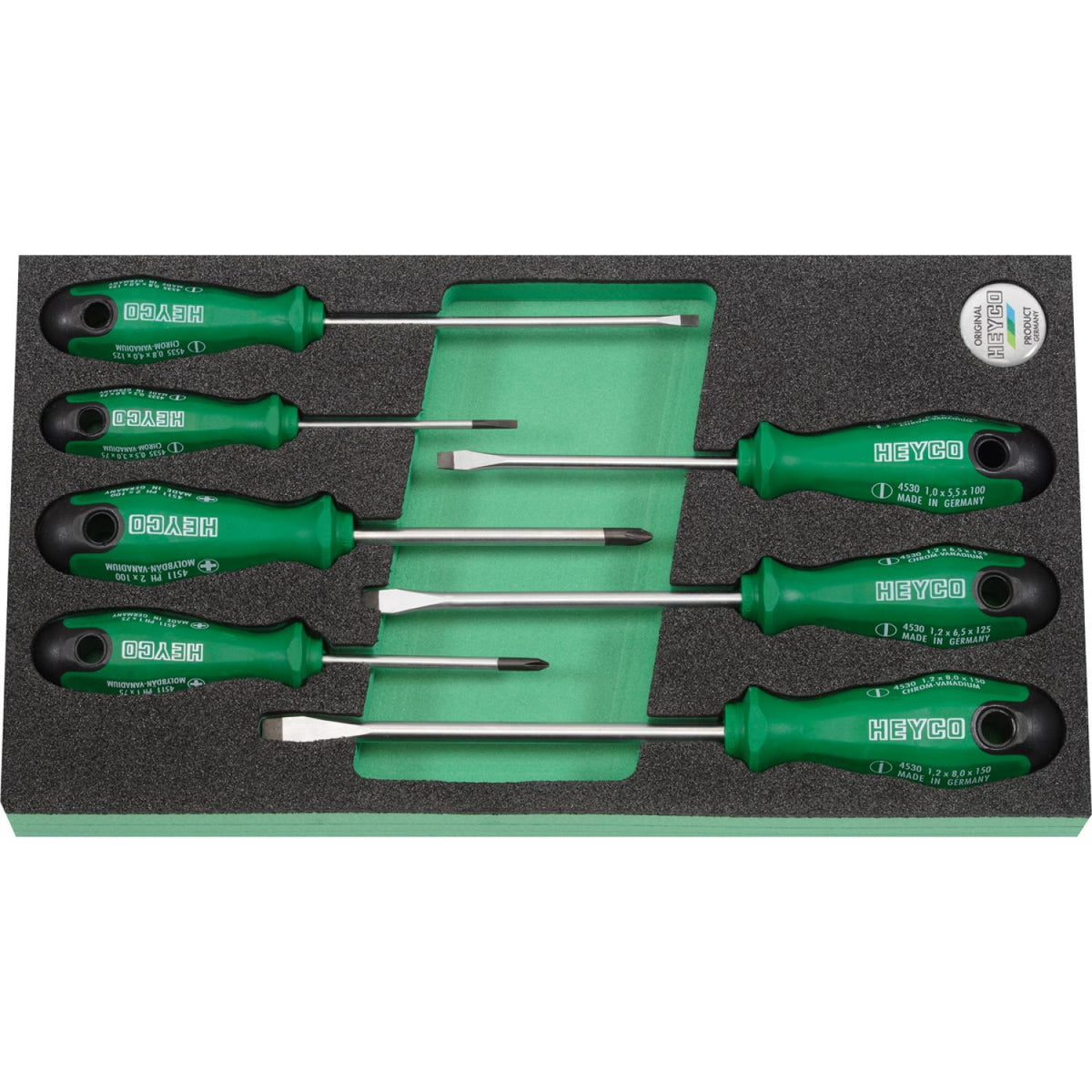 Heyco 00991001580 Screwdriver Set with 2K Handle, 7 Pieces – Haus of Tools