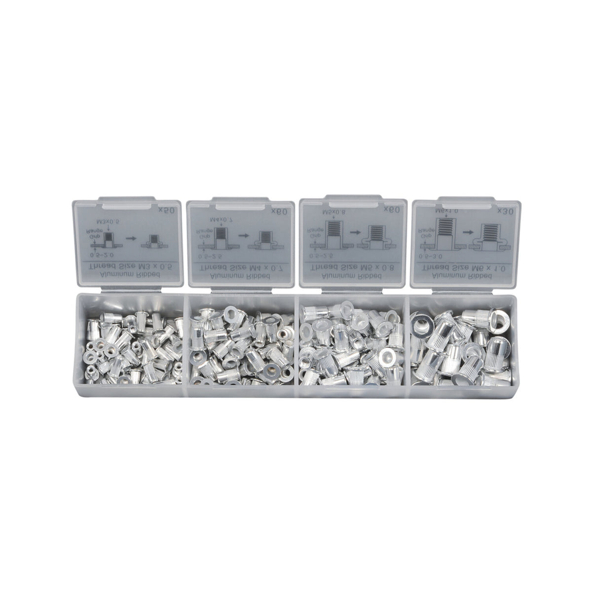 Heyco 01261001000 Rivet Nut Set in Plastic Box – Haus of Tools