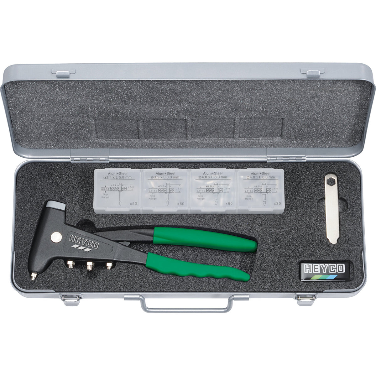 Heyco 01262000100 Hand Riveter Set in Metal Case – Haus of Tools
