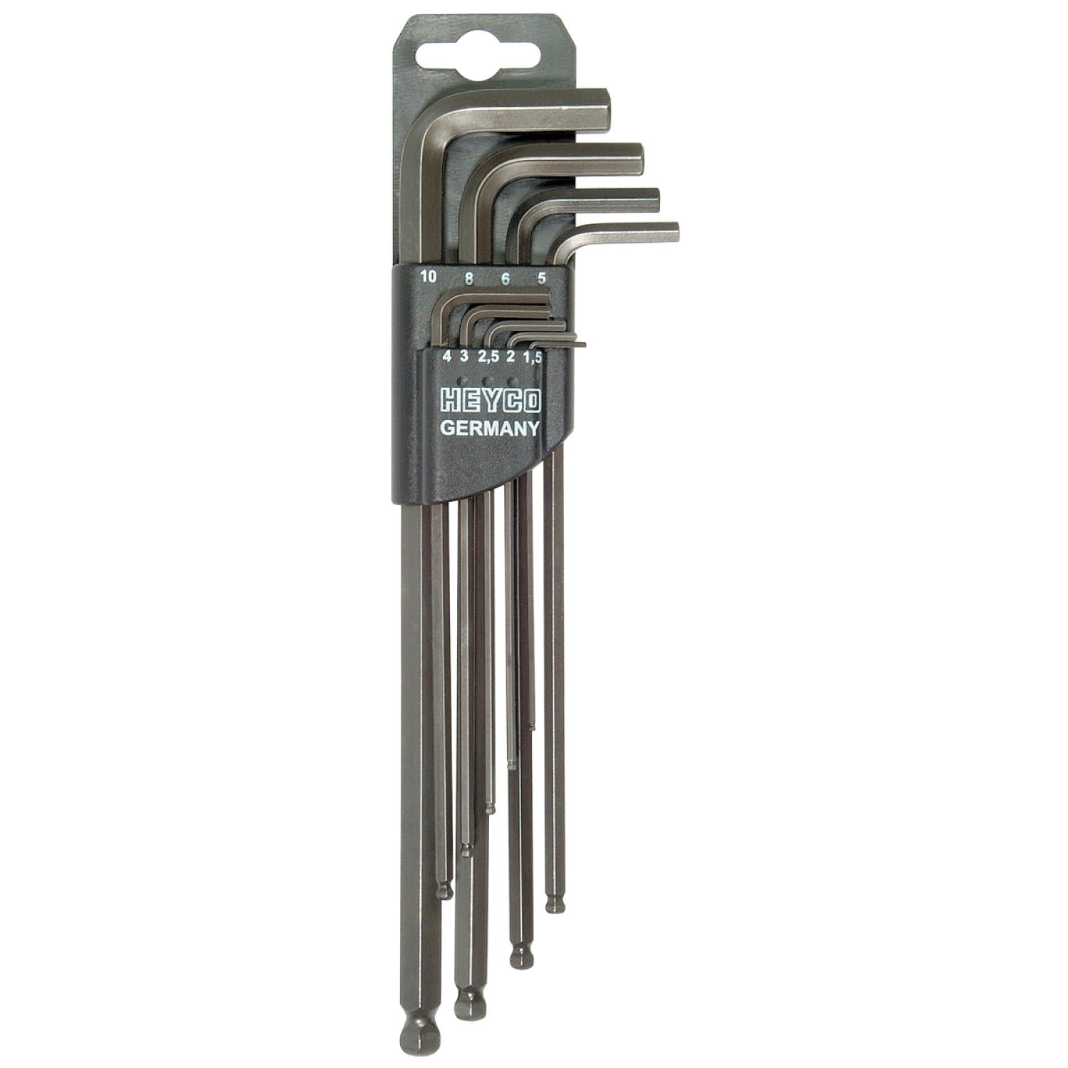 Heyco 01343825030 Ball Head Hexagonal L-Key Sets, 9 Pcs – Haus of Tools