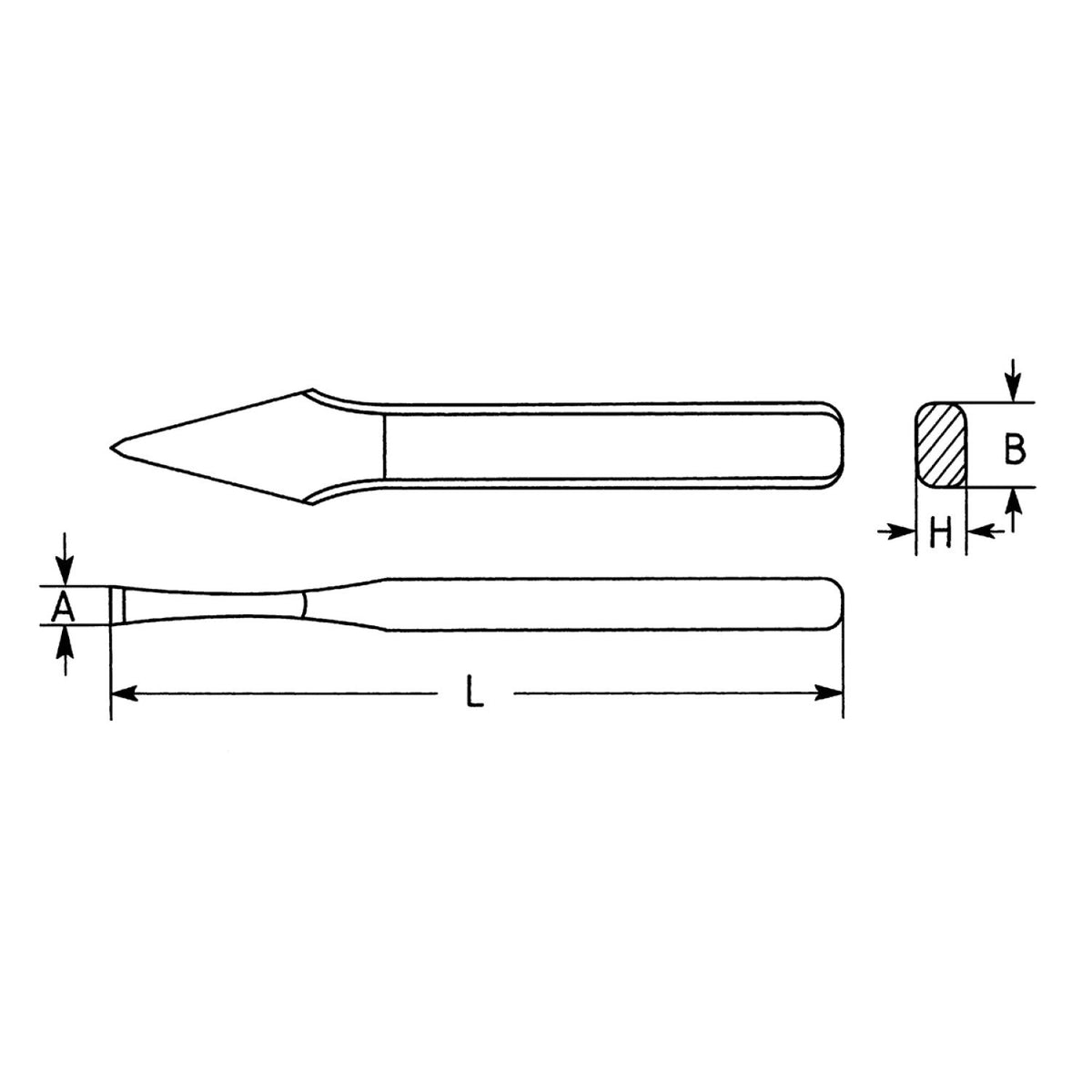 Heyco 01560020021 Cape Chisel with Non-spreading Safety Head, Flat Ova ...