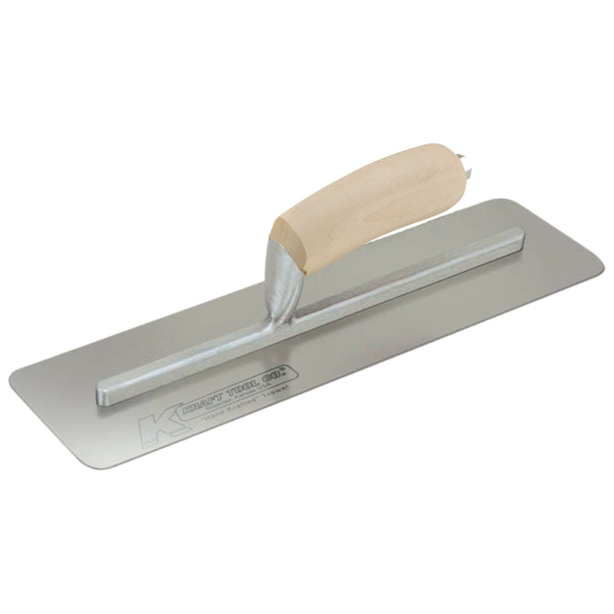 Kraft Tool CF332 14" x 4" Carbon Steel Silo Trowel with Camel Back Woo ...