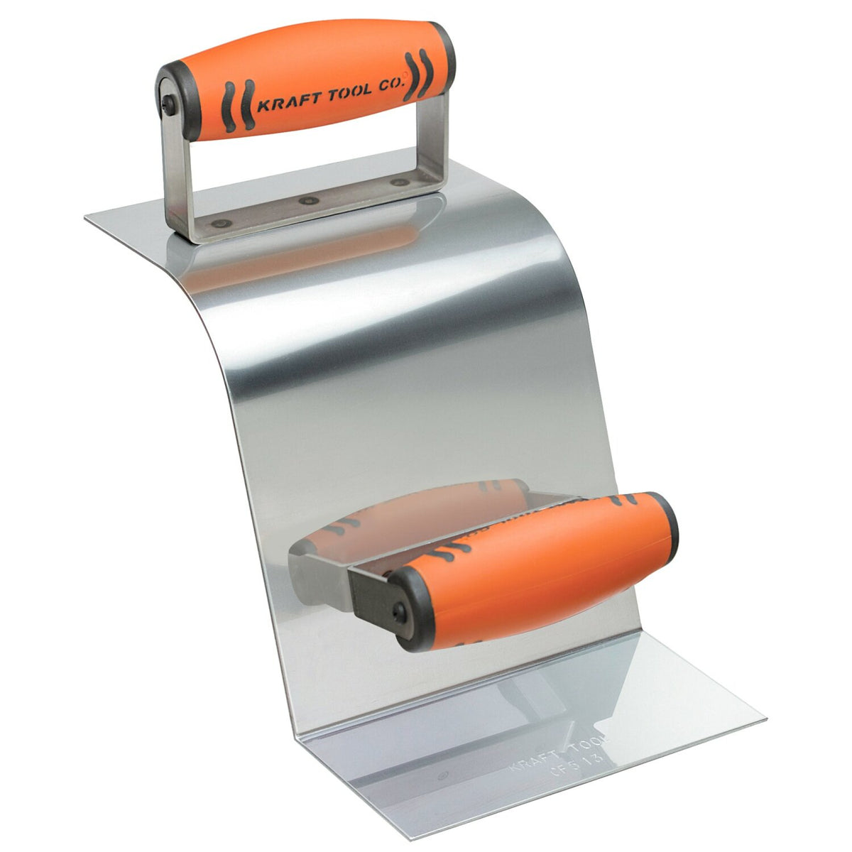 Kraft Tool CF513PF Stainless Steel Curb Tool, 2"R Curb, 90° Gutter wit ...
