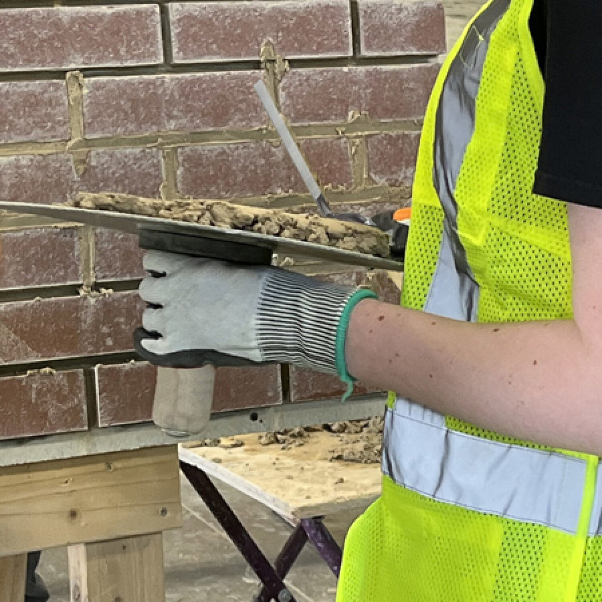 Sands Level & Tool SL519 12” x 12” Aluminum Plastering Hawk with Wood ...