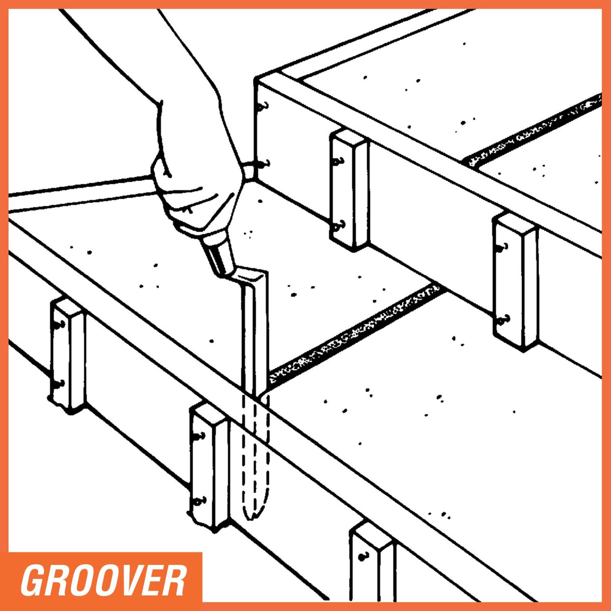 Kraft Tool CF007 Step-Saver Vertical Groover 12" L x 3/8" W x 3/4" D ...