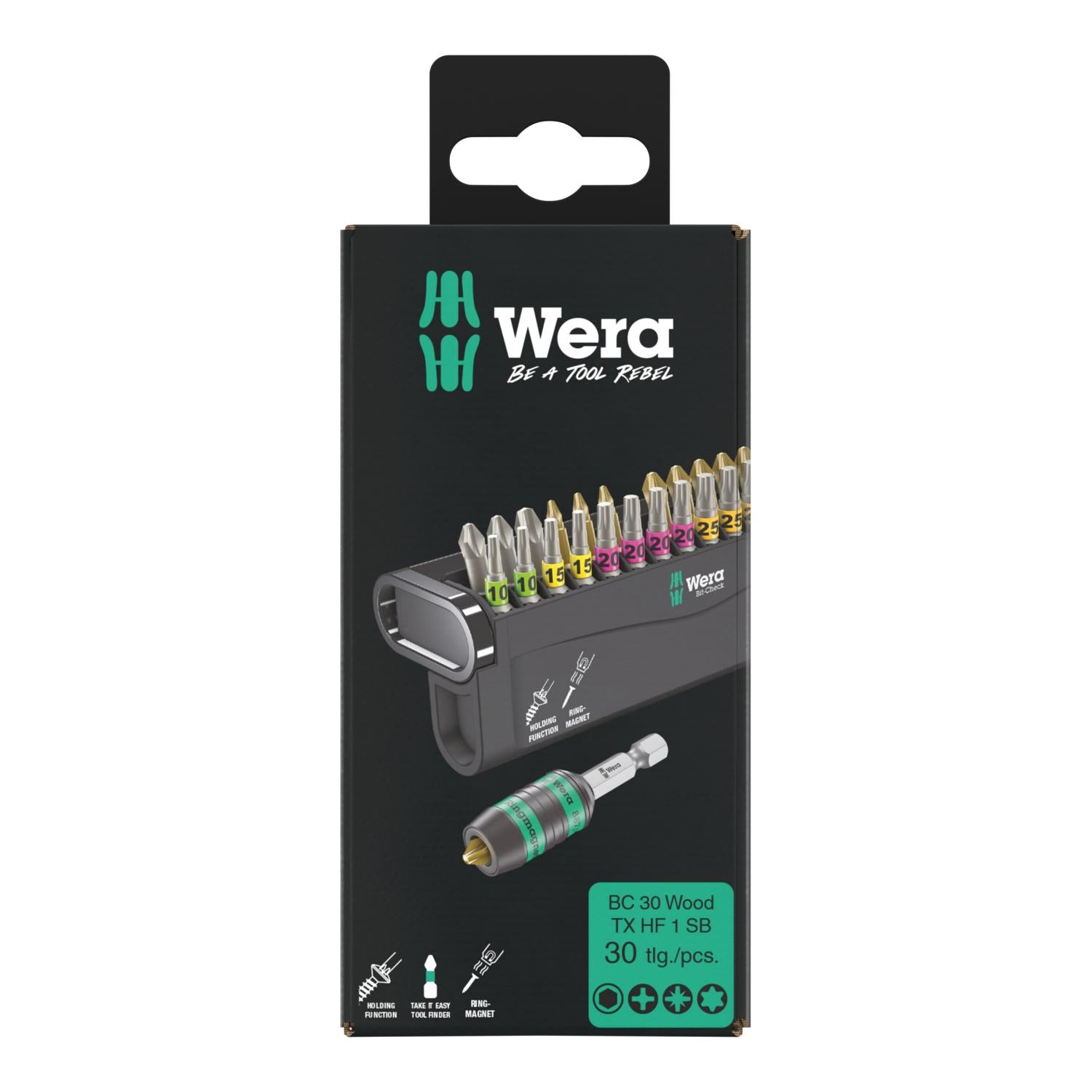 Wera 05057437001 Bit-Check 30 Wood TX HF 1 SB Set, 30 Pc. – Haus of Tools