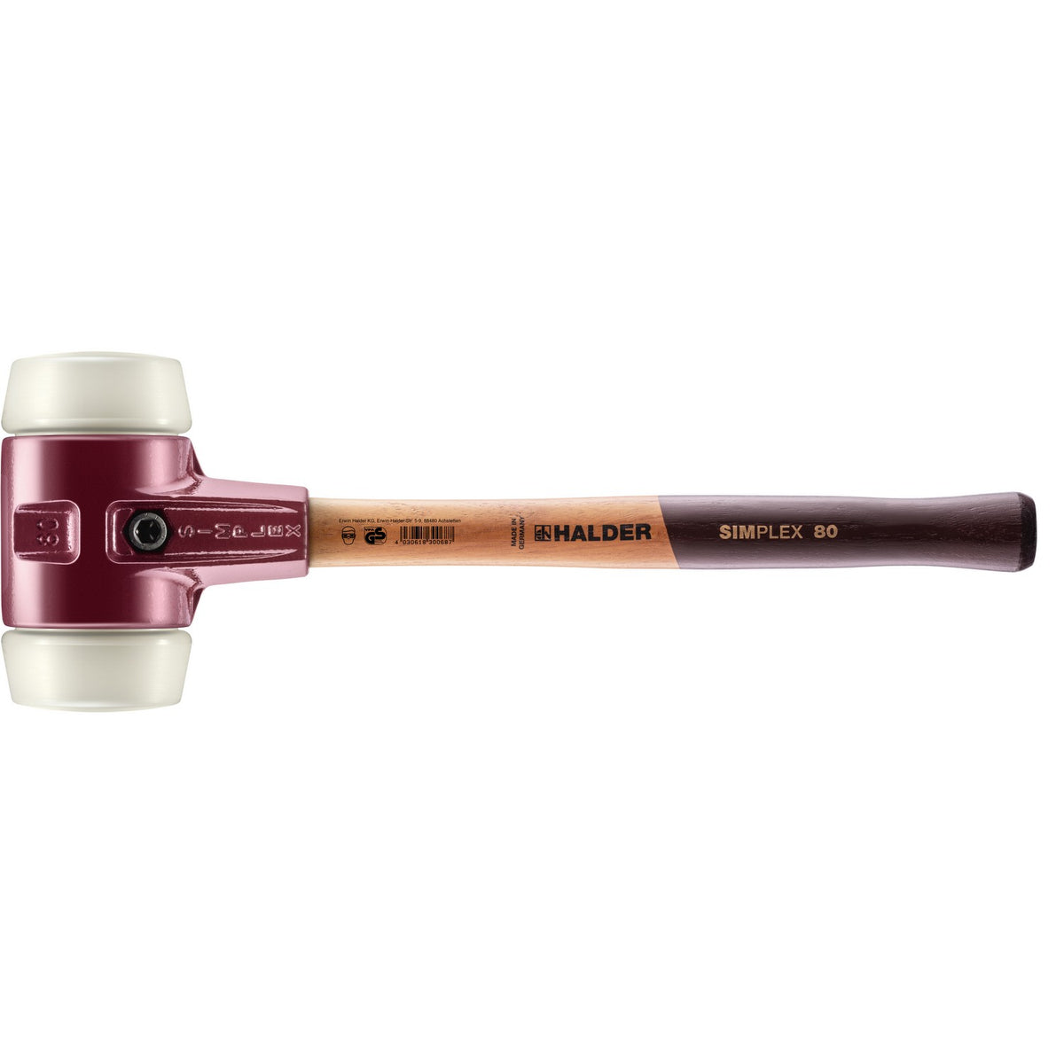 Halder 3008.080 Simplex Mallet with Nylon Inserts, Cast Iron Housing a ...