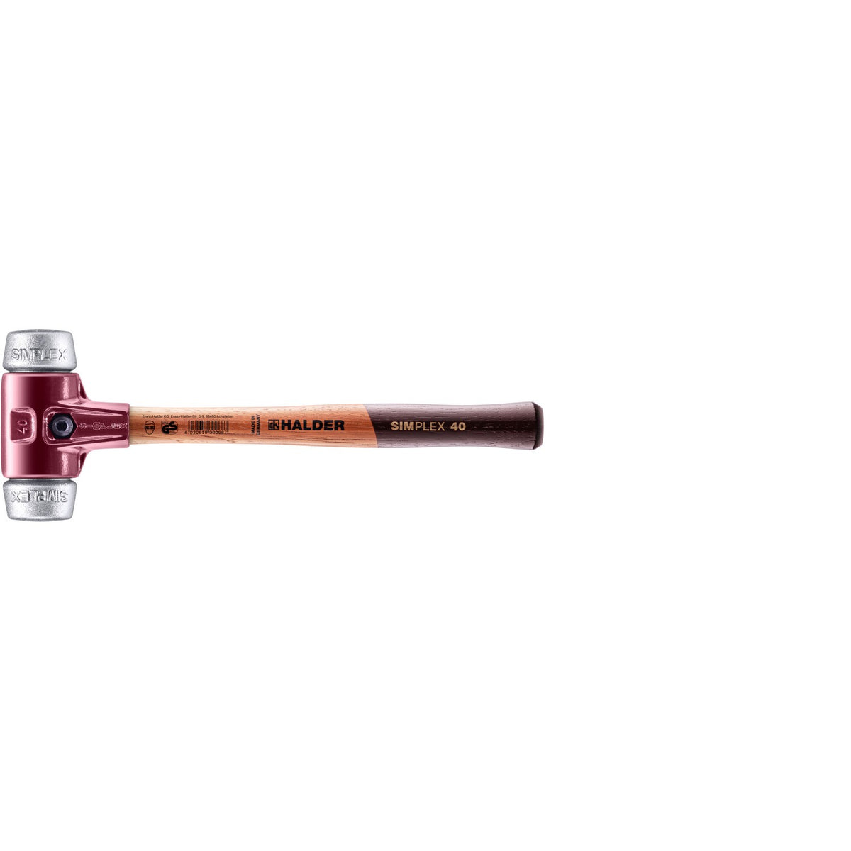 Halder 3009.040 Simplex Mallet with Aluminum Inserts, Cast Iron Housin ...