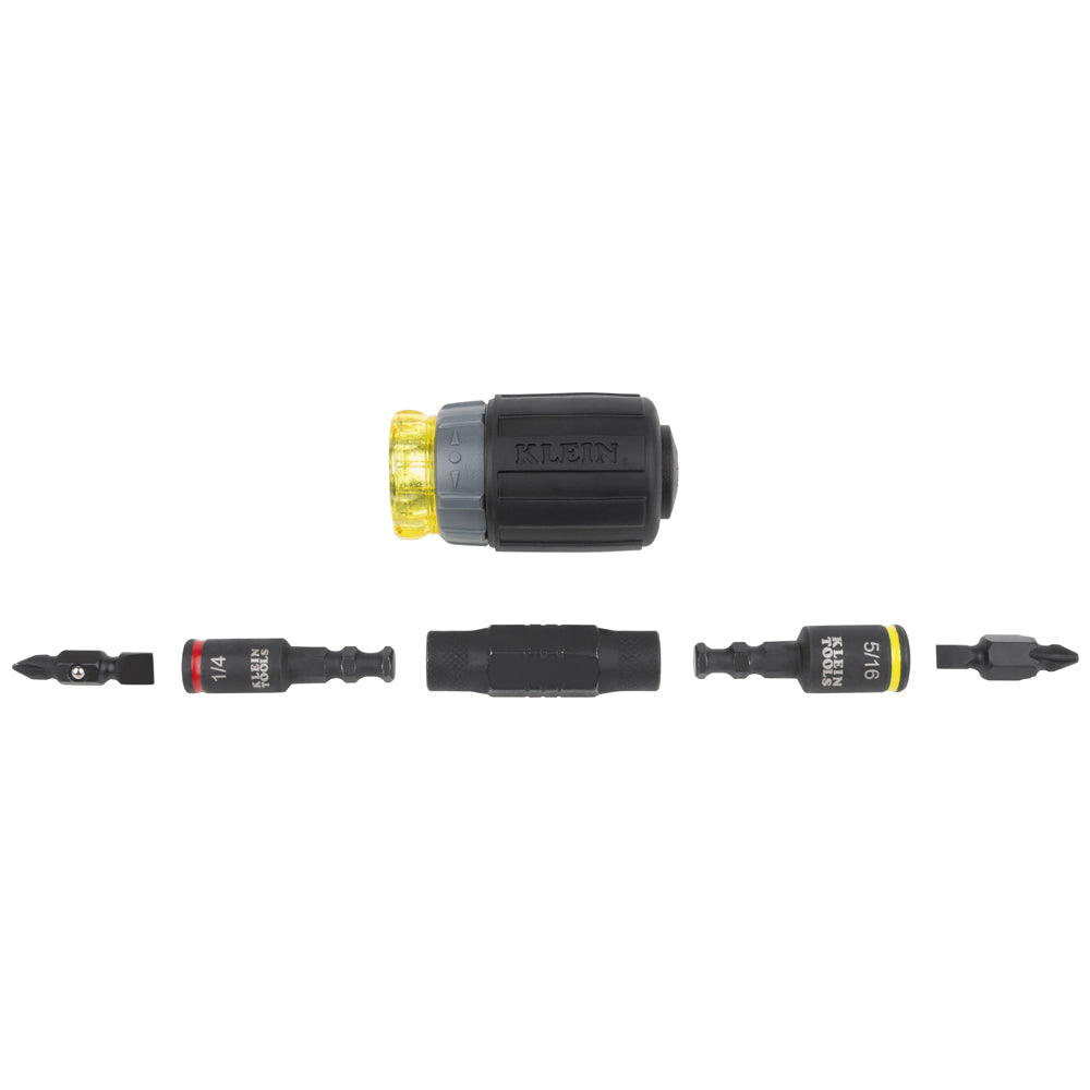 Klein Tools 32561HDRT KNECT 7-in-1 Ratcheting Impact-Rated Stubby Scre ...