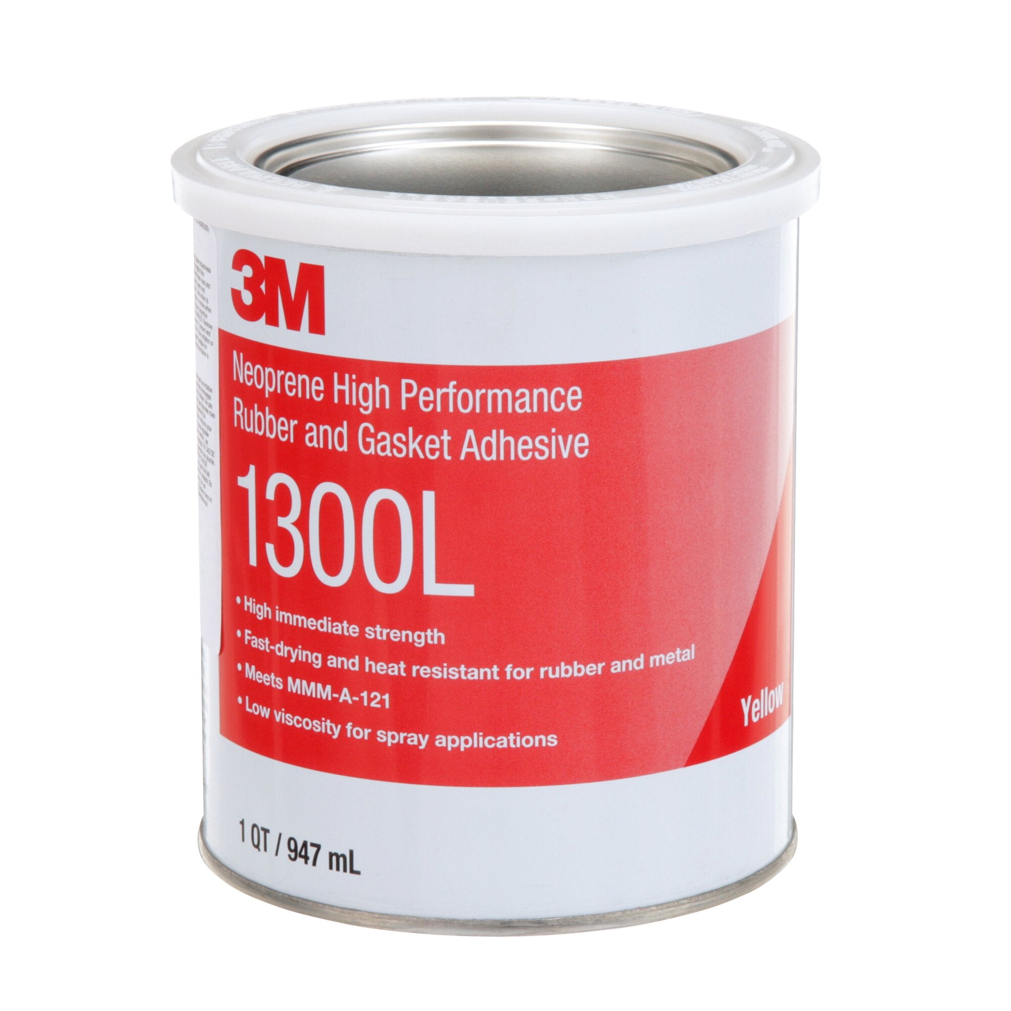 3M Neoprene High Performance Rubber and Gasket Adhesive 1300L, Yellow ...