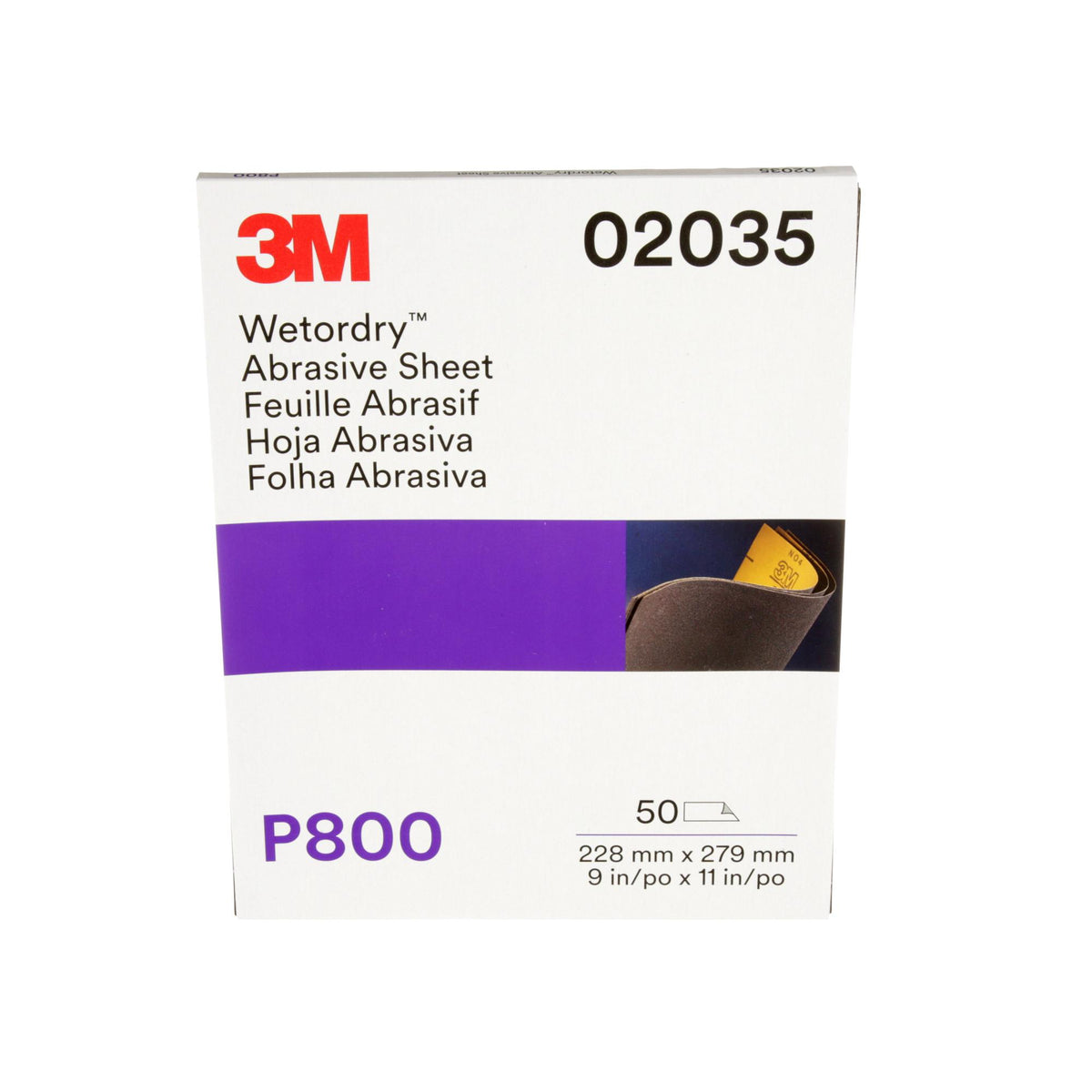 3M Wetordry Abrasive Sheet 213Q, 02035, P800, 9 in x 11 in, 50 sheets ...