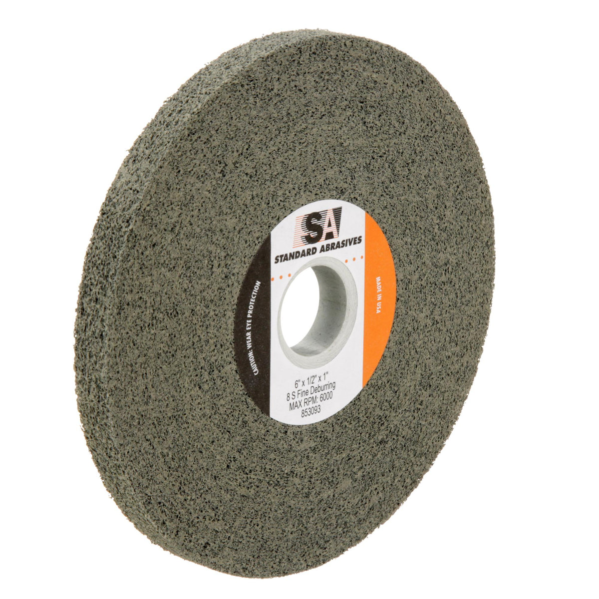 Standard Abrasives Deburring Wheel 853093, 6 in x 1/2 in x 1 in 8S FIN ...
