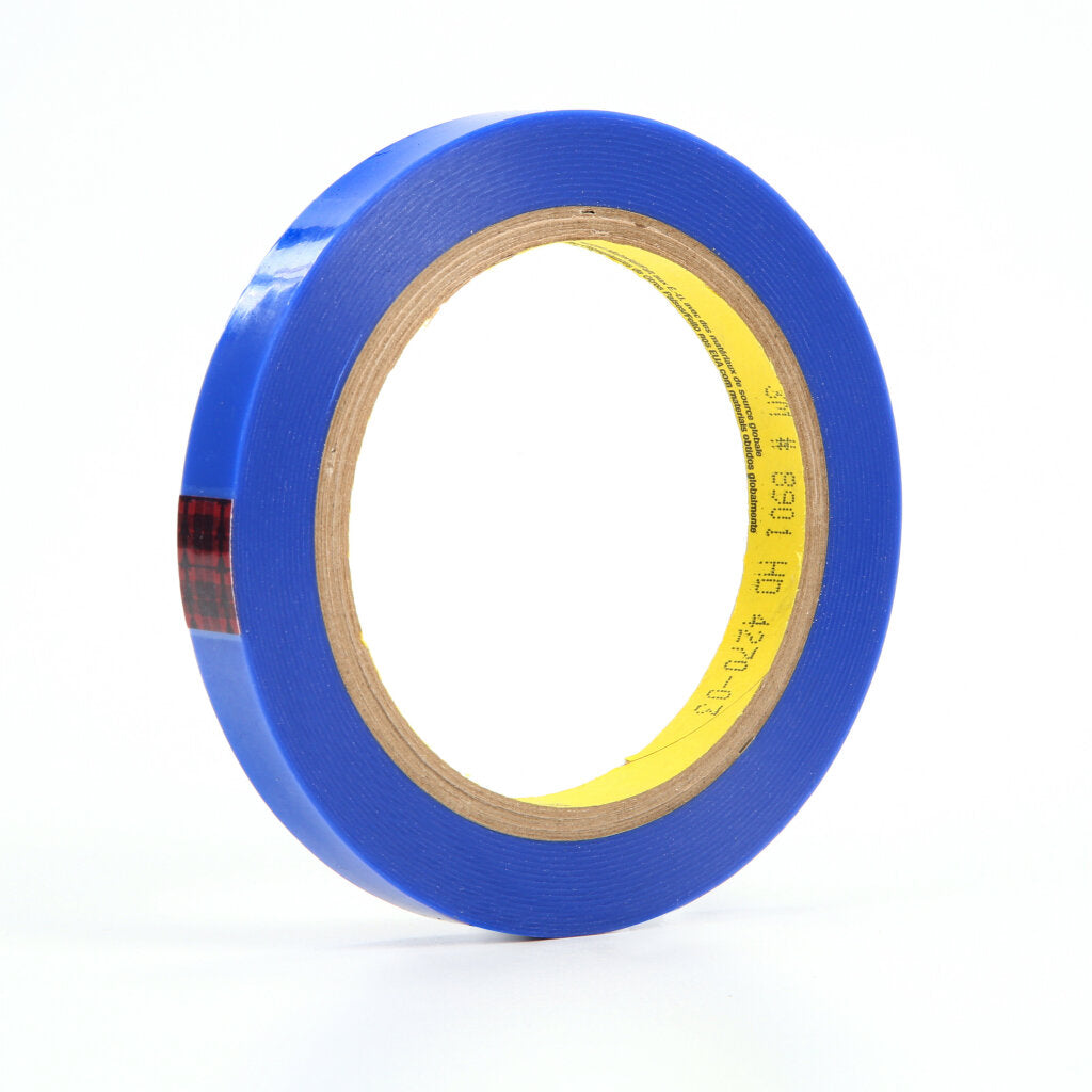 3M Polyester Tape 8901, Blue, 1/2 in x 72 yd, 0.9 mil, 72 rolls percas ...