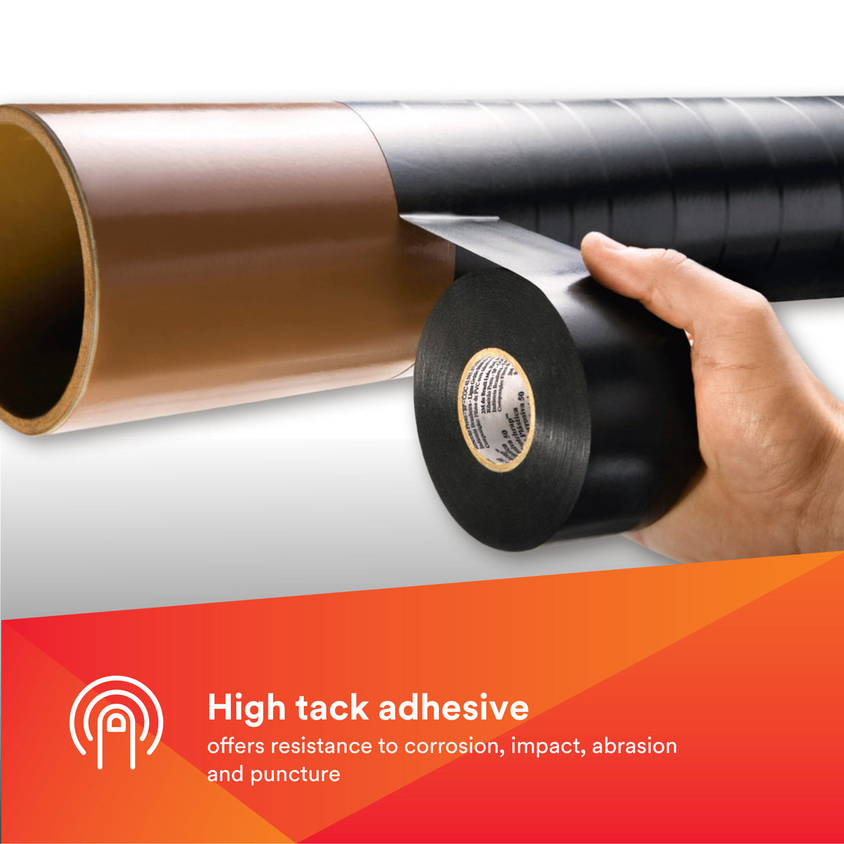 3M Scotchrap Vinyl Corrosion Protection Tape 50, 4 in x 100 ft,Unprint ...