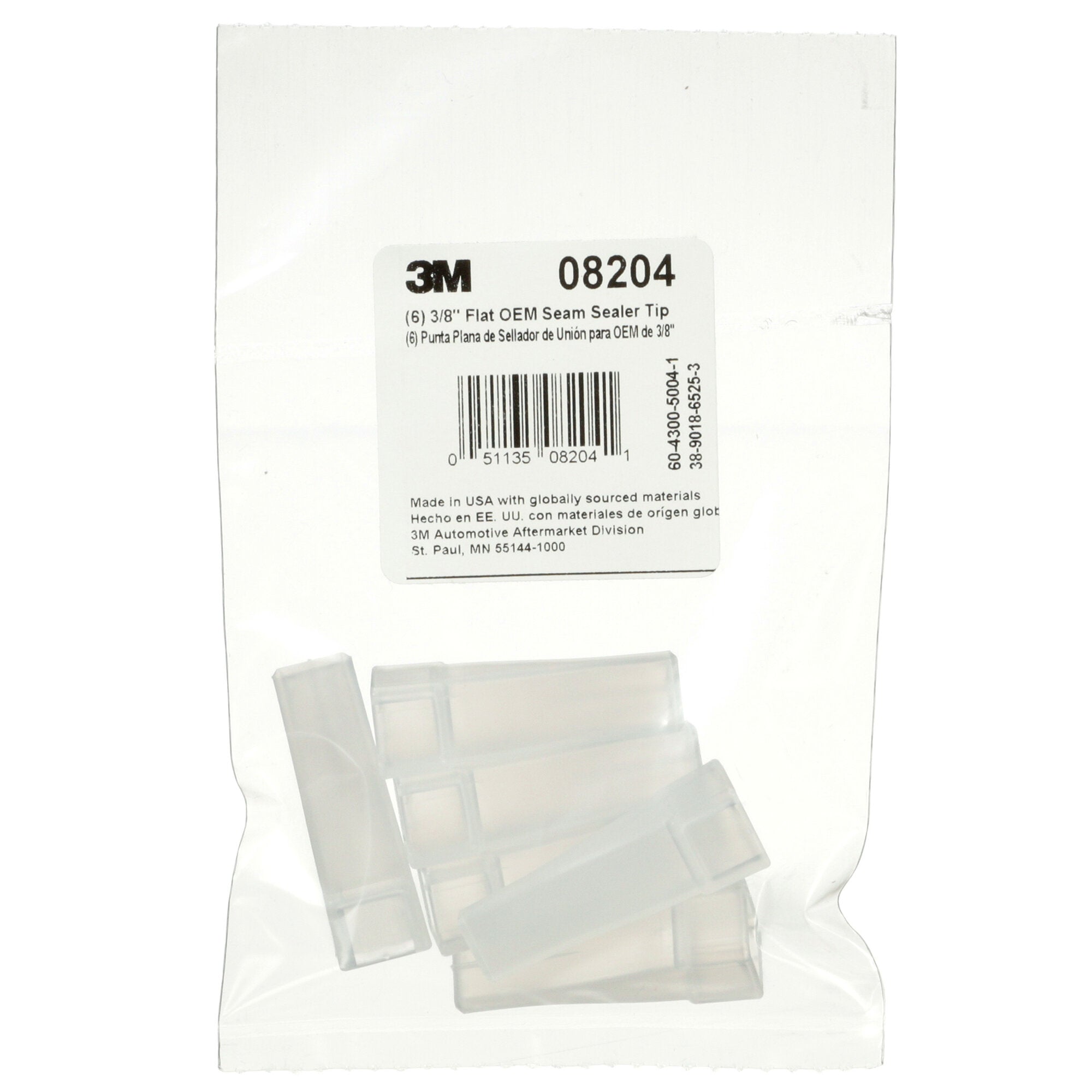 3M OEM Seam Sealer Tip, 08204, 3/8 in, Flat, 6 per bag – Haus of Tools
