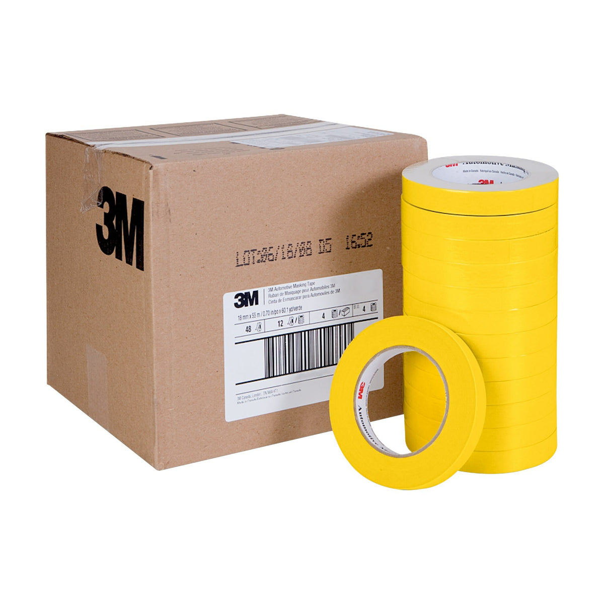 3M Automotive Refinish Masking Tape, 06652, 18 mm x 55 m – Haus of Tools