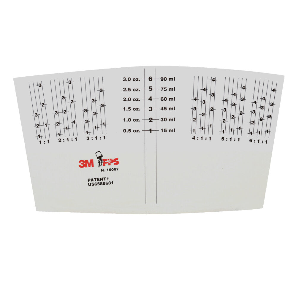 3M PPS Mix Ratio Insert - Generic, 16067, 3 oz, 10 inserts per pack ...