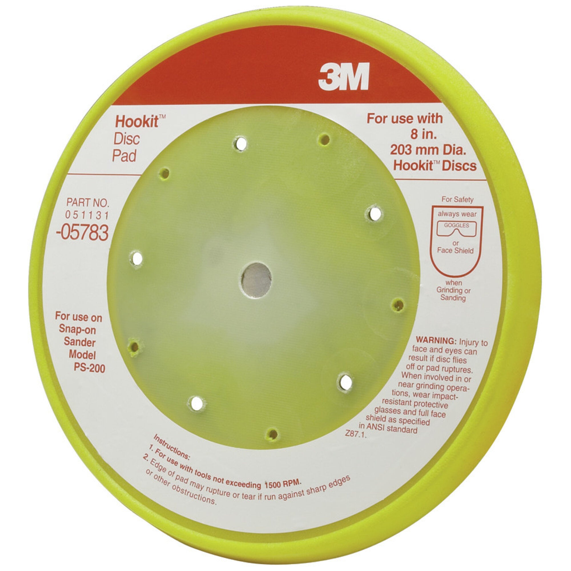 3M Hookit Pad D/F, 05783, 8 in x 5 bolt hole – Haus of Tools