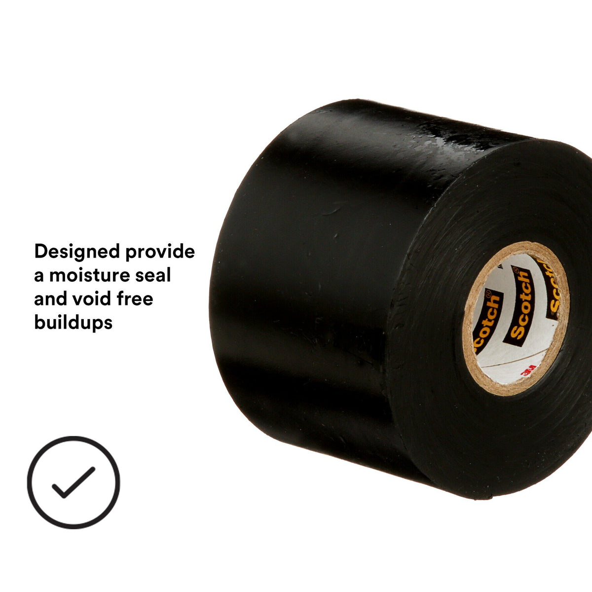3M Linerless Electrical Rubber Tape 2242, 2 in x 15 ft, 1 in core, Bla ...