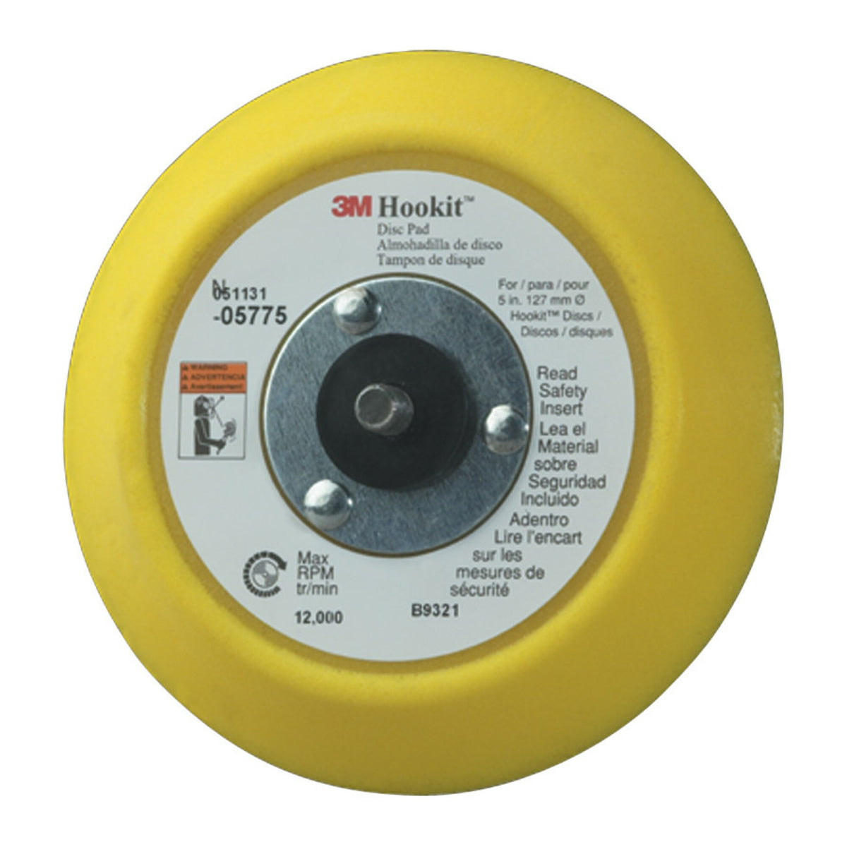 3M Hookit Bowling BaII Disc Pad 28844, 5 in x 1-1/4 in x 5/16-24extern ...
