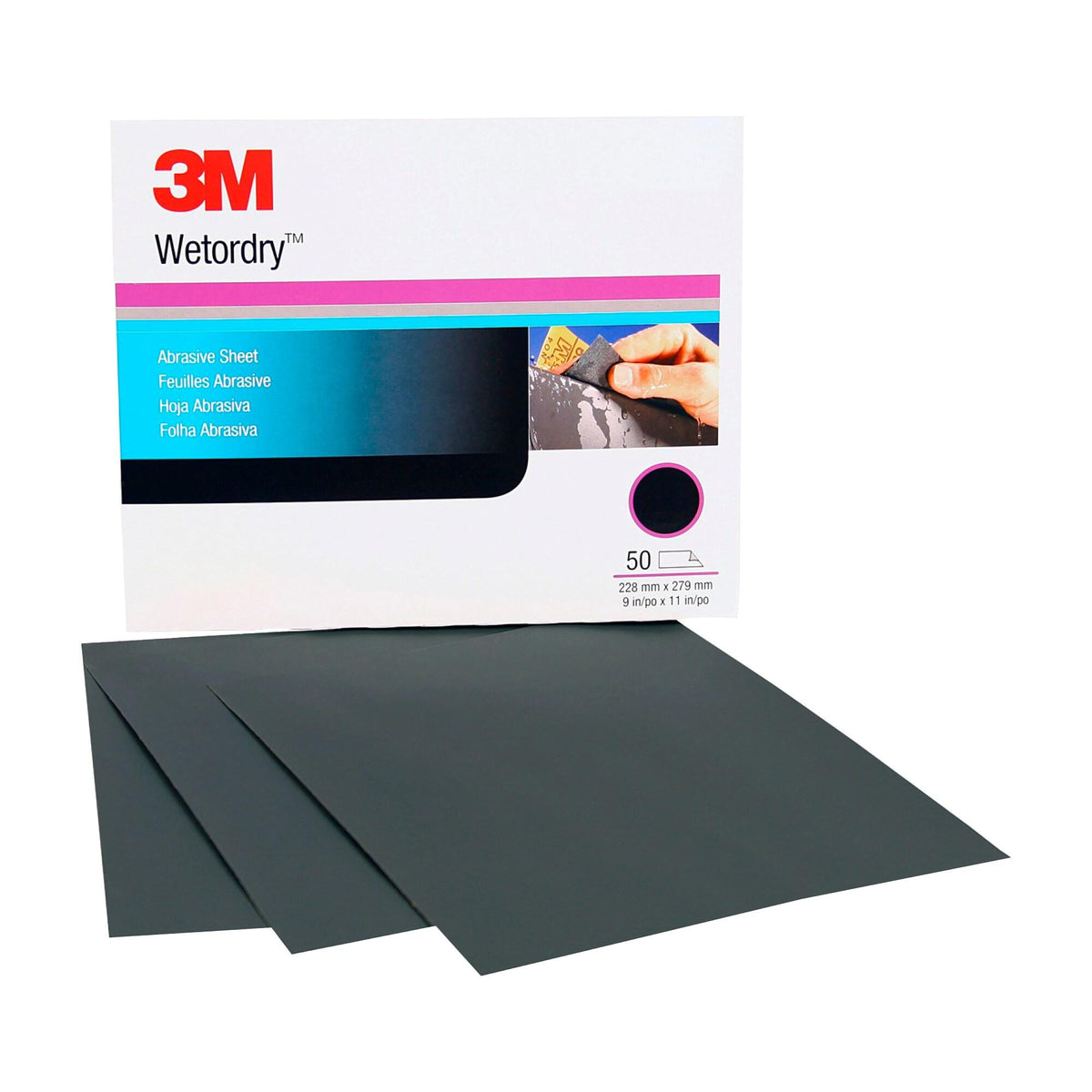 3M Wetordry Abrasive Sheet 401Q, 02033, 1200, 9 in x 11 in, 50 sheets ...