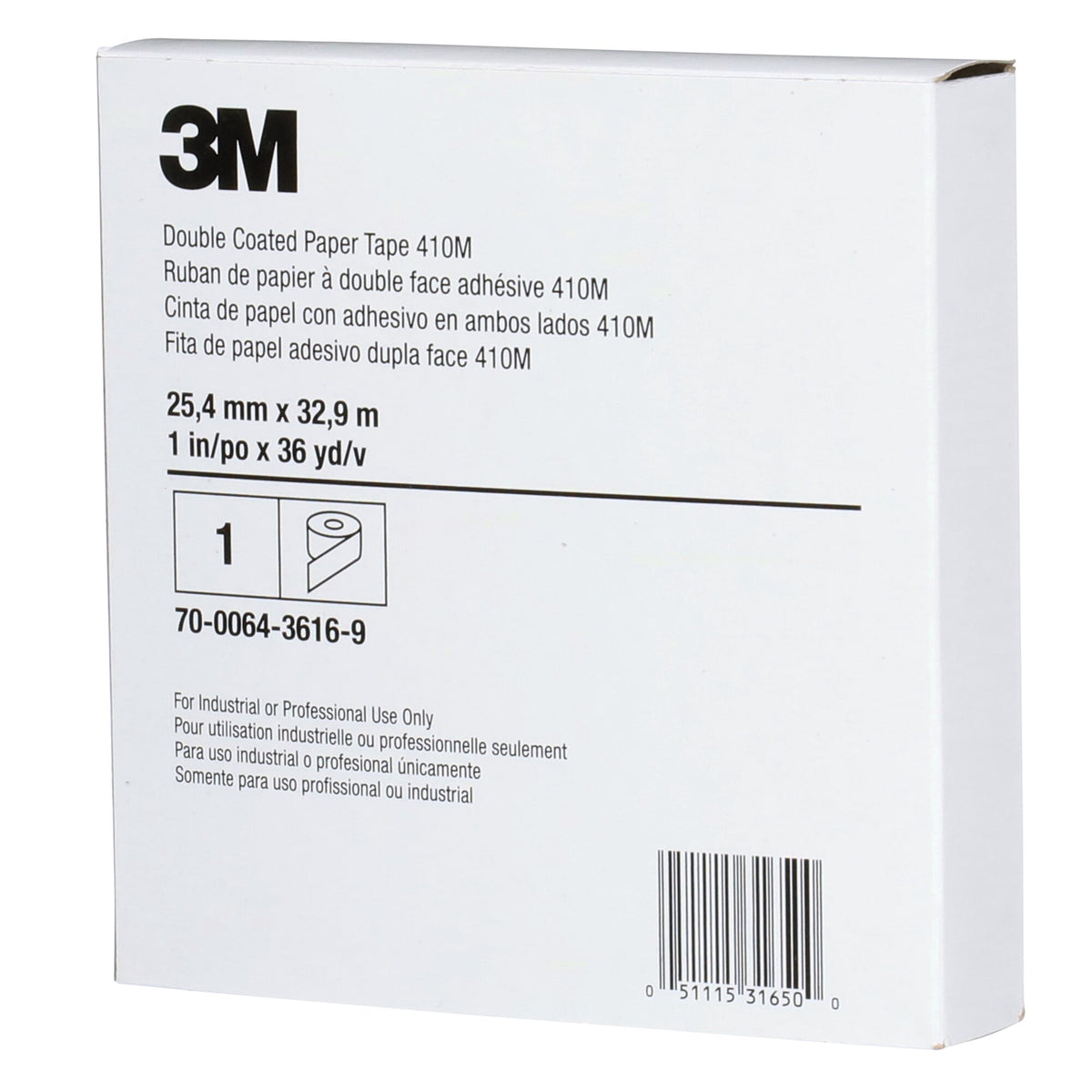 3M Double Coated Paper Tape 410M, Natural, 1 in x 36 yd, 5 mil – Haus ...