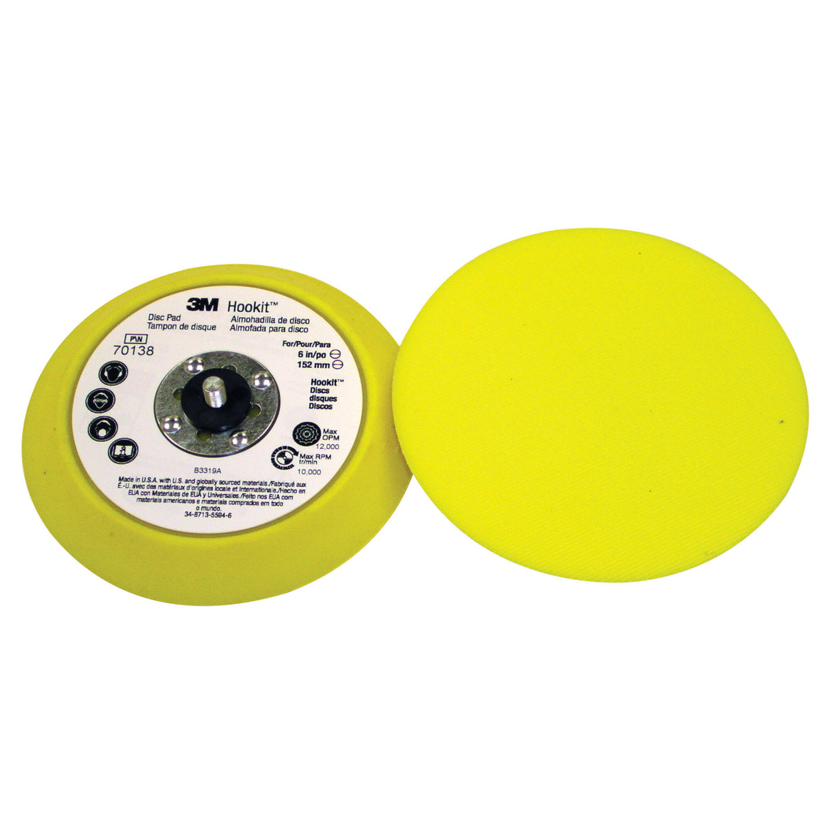 3M Hookit Disc Pad 70138, 6 in x 3/4 in 5/16-24 External – Haus of Tools