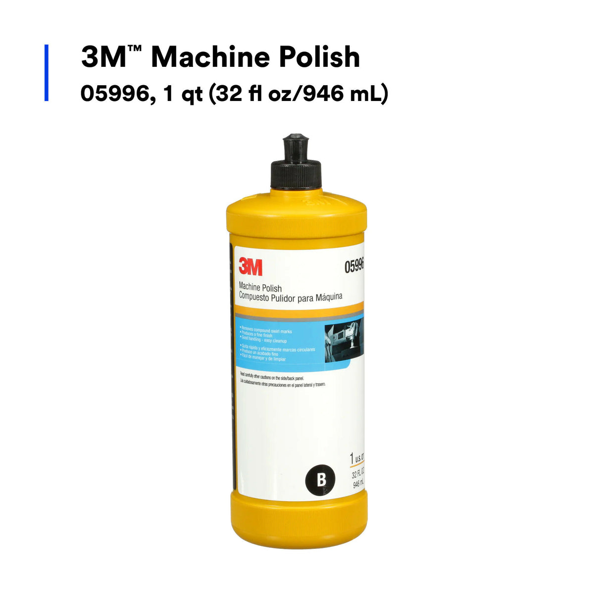 3M Machine Polish, 05996, 1 qt (32 fl oz/946 mL) – Haus of Tools