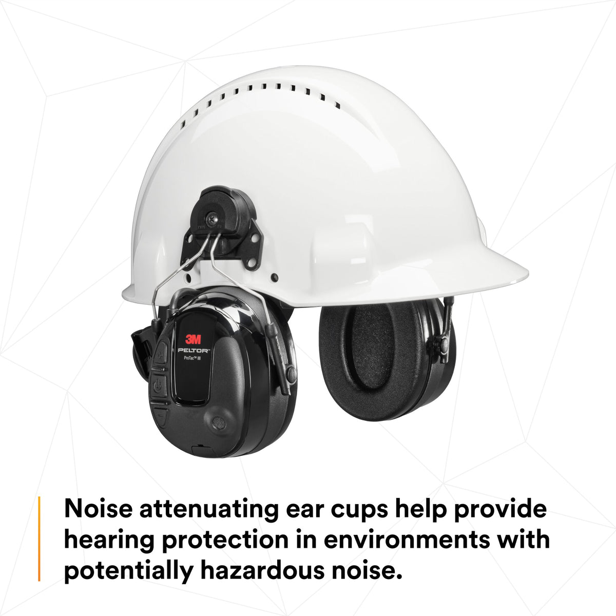 3M PELTOR ProTac III MT13H221P3E, Headset, Black, Helmet Attached ...