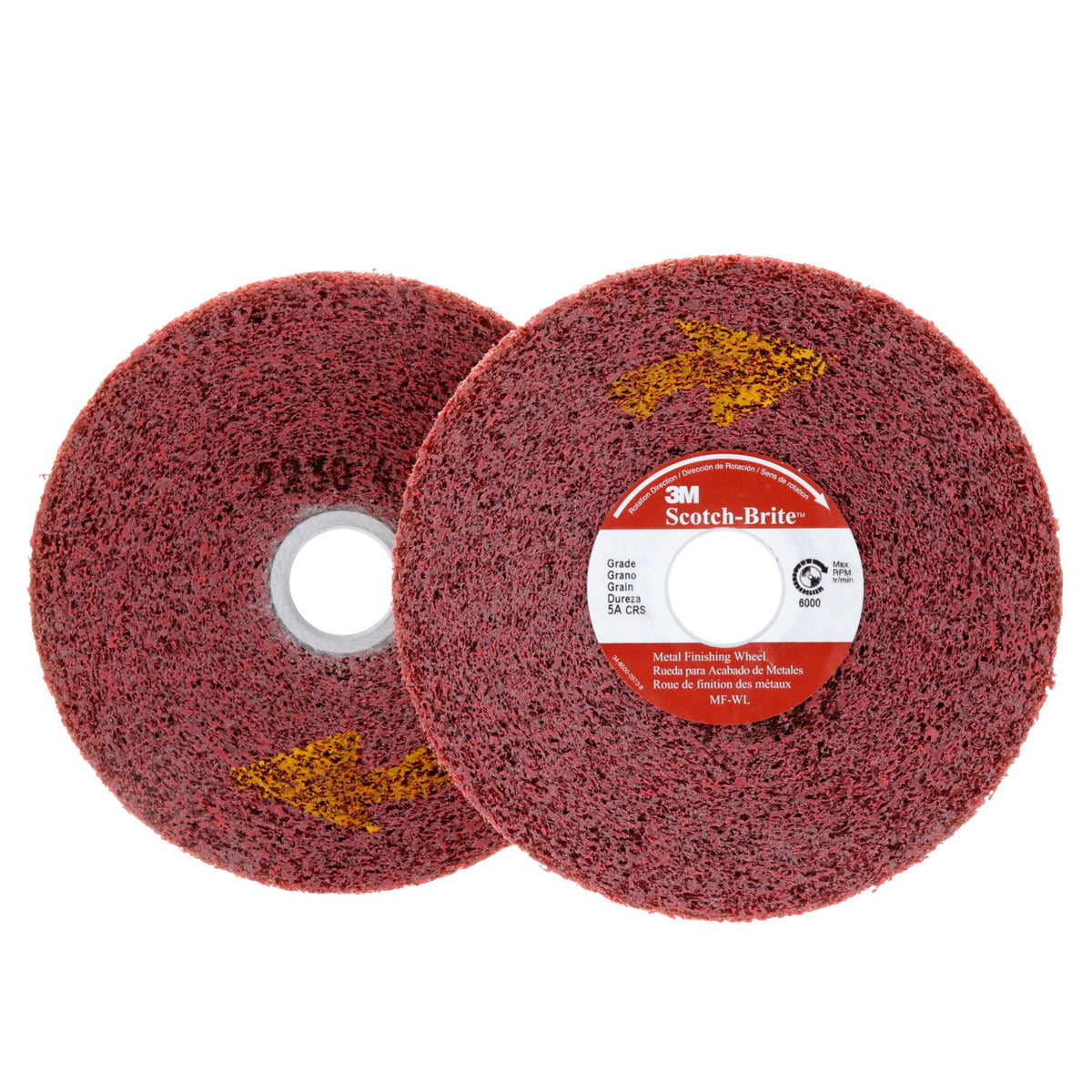 Scotch-Brite Metal Finishing Wheel, MF-WL, 5A Coarse, 6 in x 2 in x 1 ...