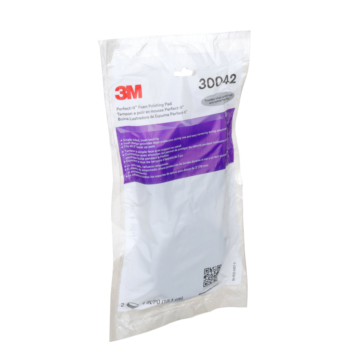 3M Perfect-It Foam Polishing Pad, 30042, 4 in, Single Sided, 2 padsper ...