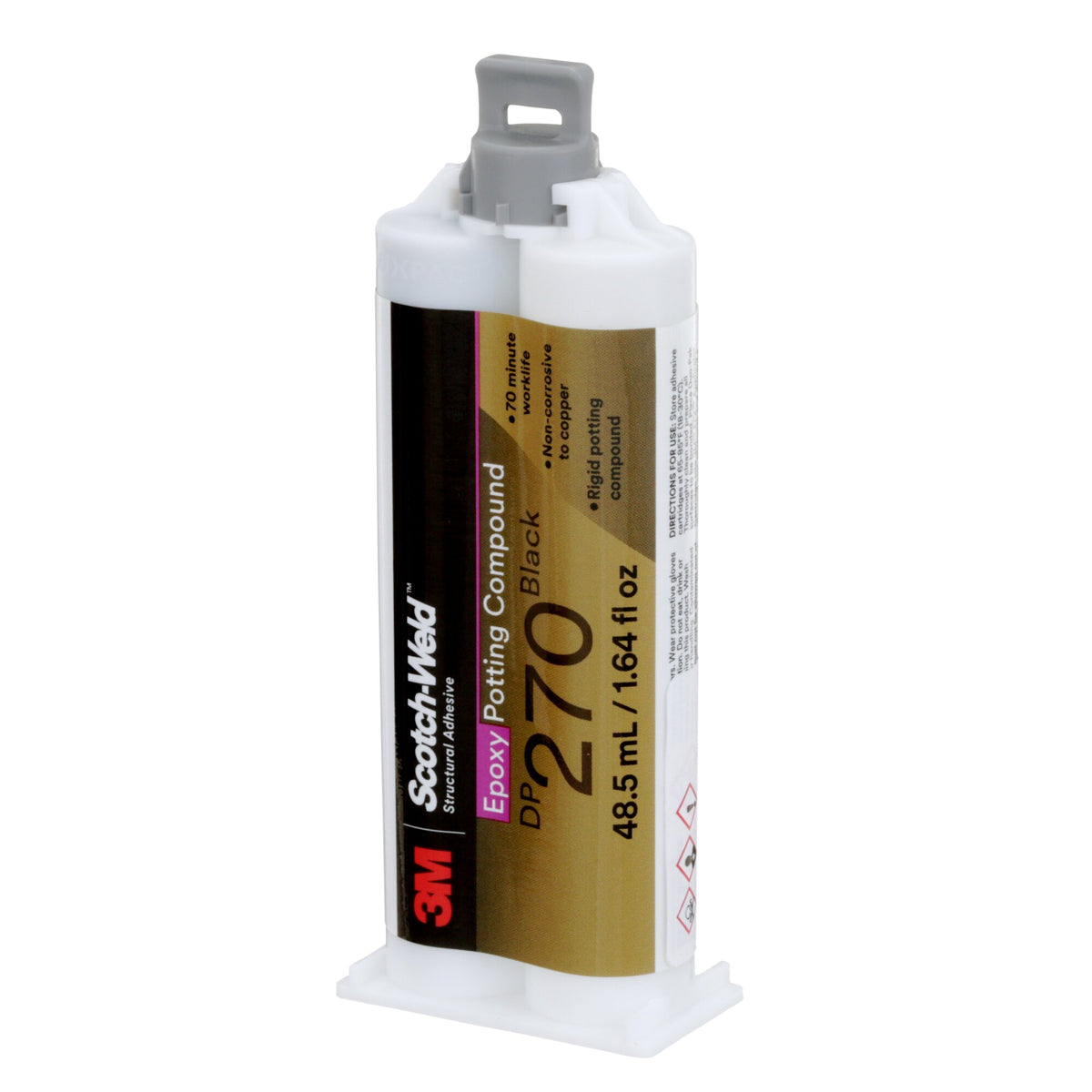 3M Scotch-Weld Epoxy Potting Compound DP270, Black, 48.5mL Duo-Pak ...