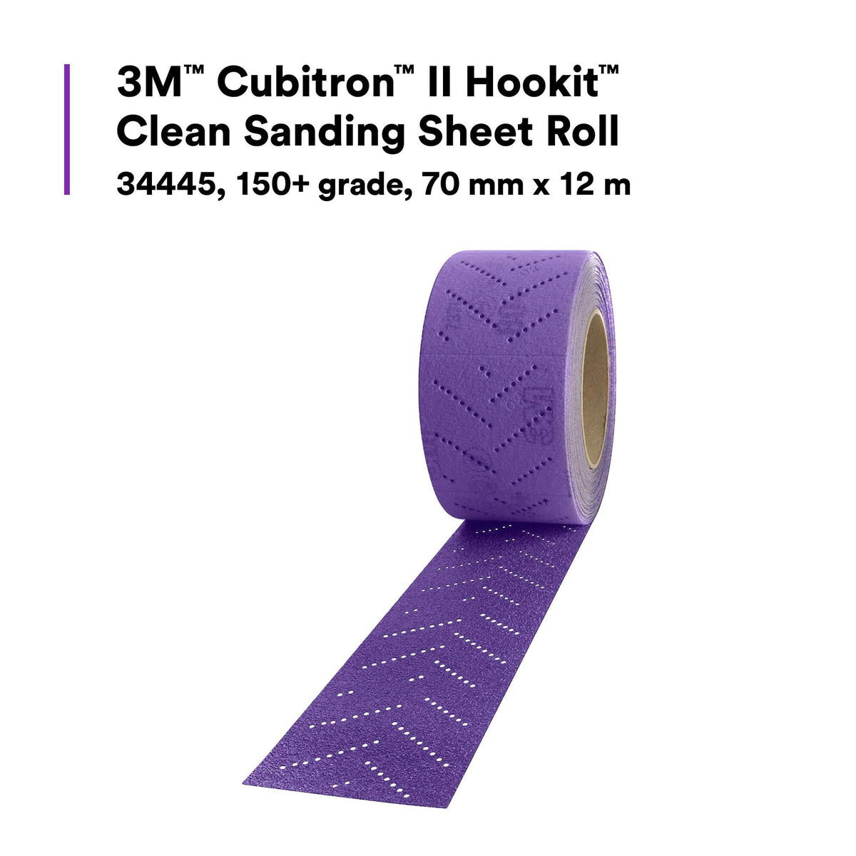 3M Cubitron II Hookit Clean Sanding Sheet Roll, 34445, 150+ grade, 70 ...