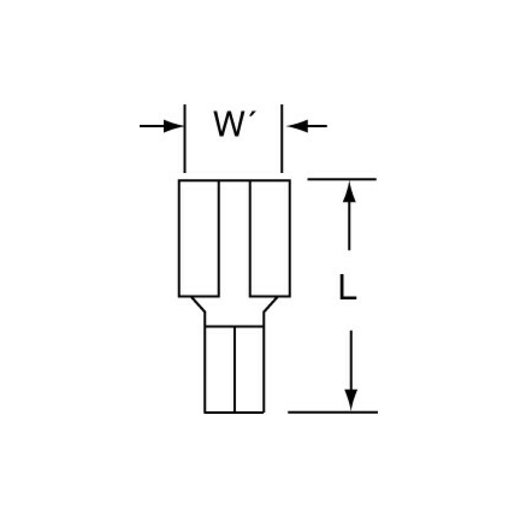 3M Non-Insulated Butted Seam Female Disconnect, 72F-250-32, Max. Temp ...