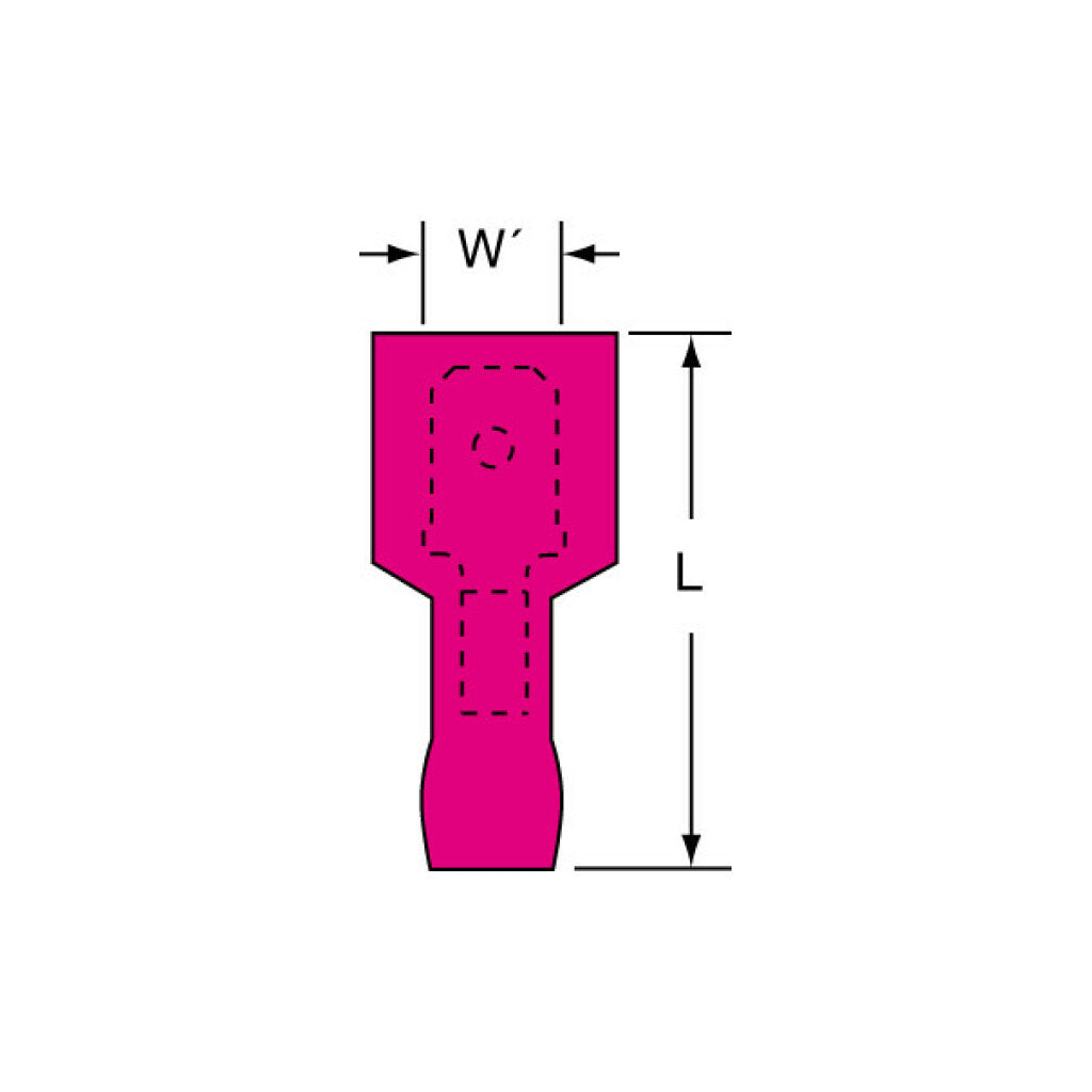 3M Nylon Insulated with Insulation Grip Male Disconnect, 71M-250-32-NB ...