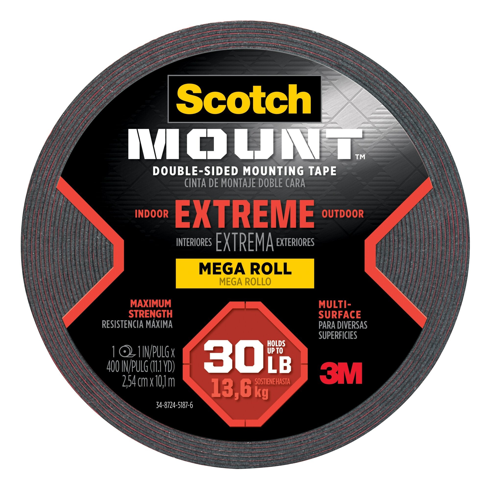 Scotch-Mount Extreme Double-Sided Mounting Tape Mega Roll 414H-LONG-DC ...