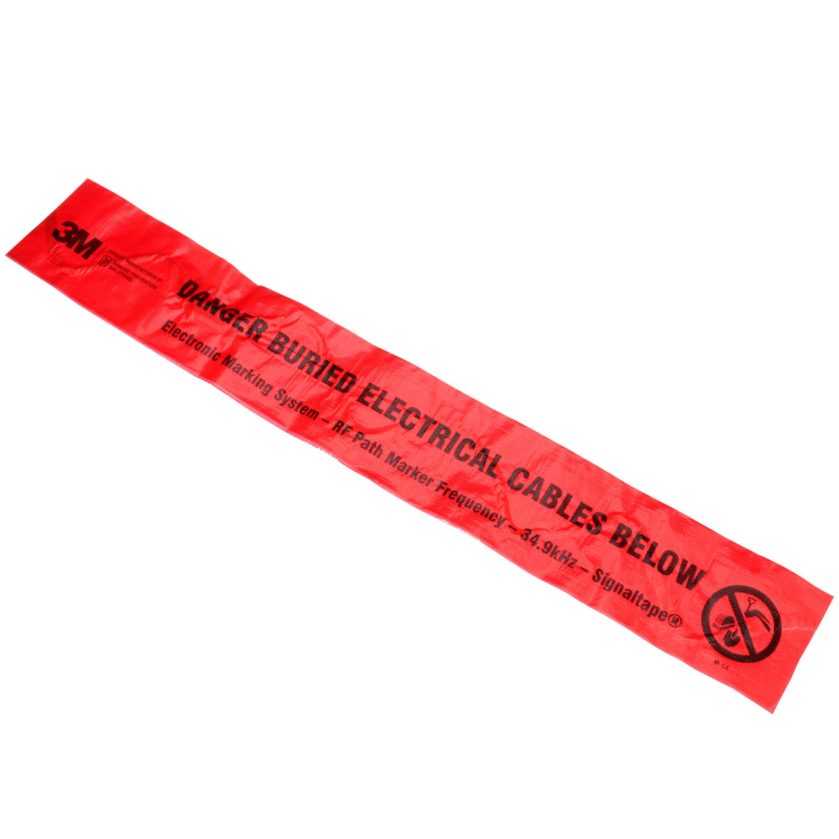 3M Electronic Marking System (EMS) Warning Tape 7902-XT, Red, 6 in, Po ...