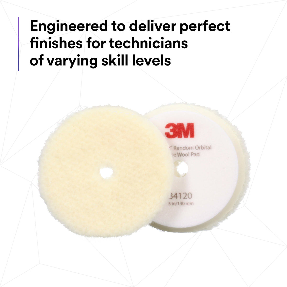 3M Perfect-It Random Orbital Wool Compounding Pad 34120, Coarse,White ...