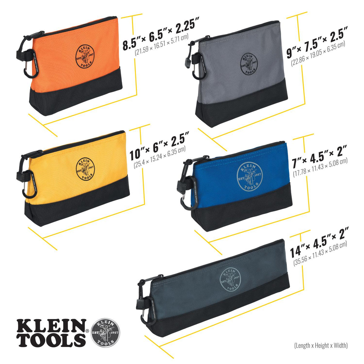 Klein Tools 55569 Stand-Up Zipper Bags, 5-Pack – Haus of Tools